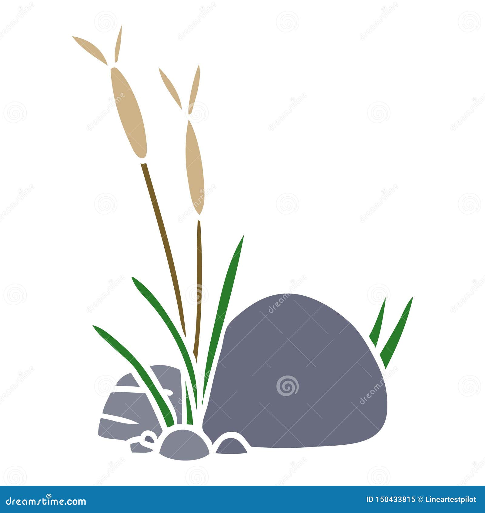 Hand Drawn Cartoon Doodle of Stone and Pebbles Stock Vector ...