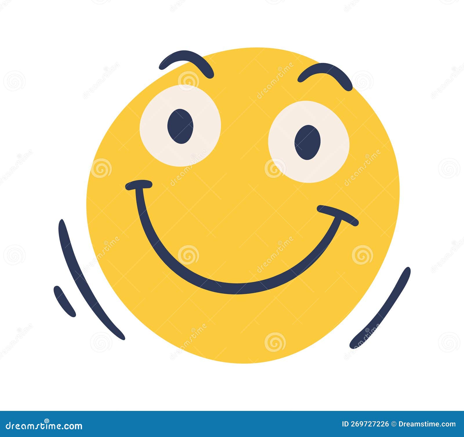 Hand Drawn Cartoon Expression Sign Doodle Flat Icon Smiley Stock Vector ...