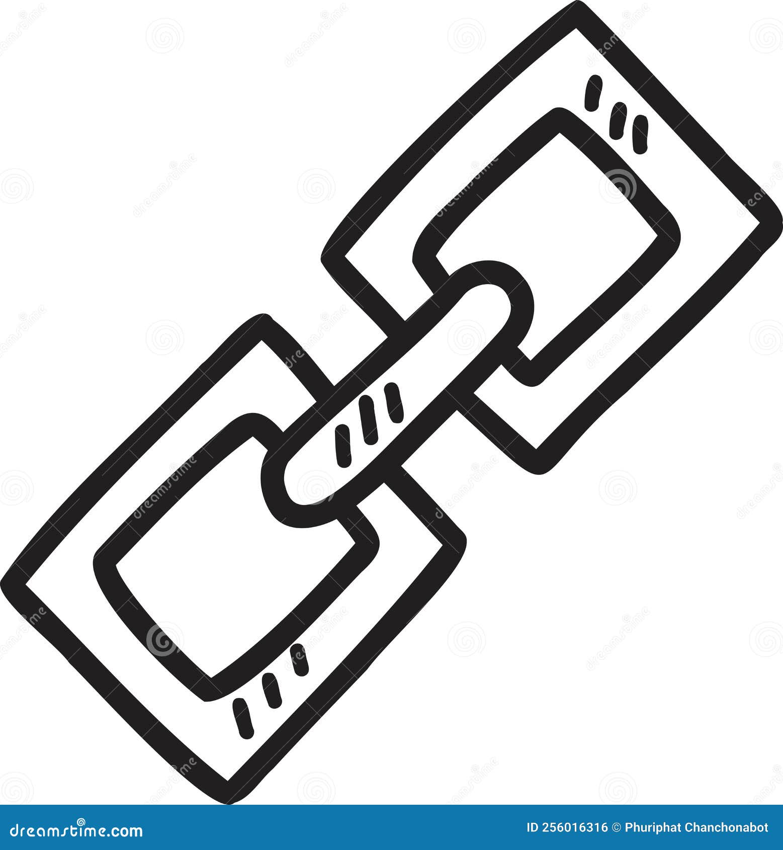 Hand Drawn Chain or Link Illustration Stock Vector - Illustration of ...