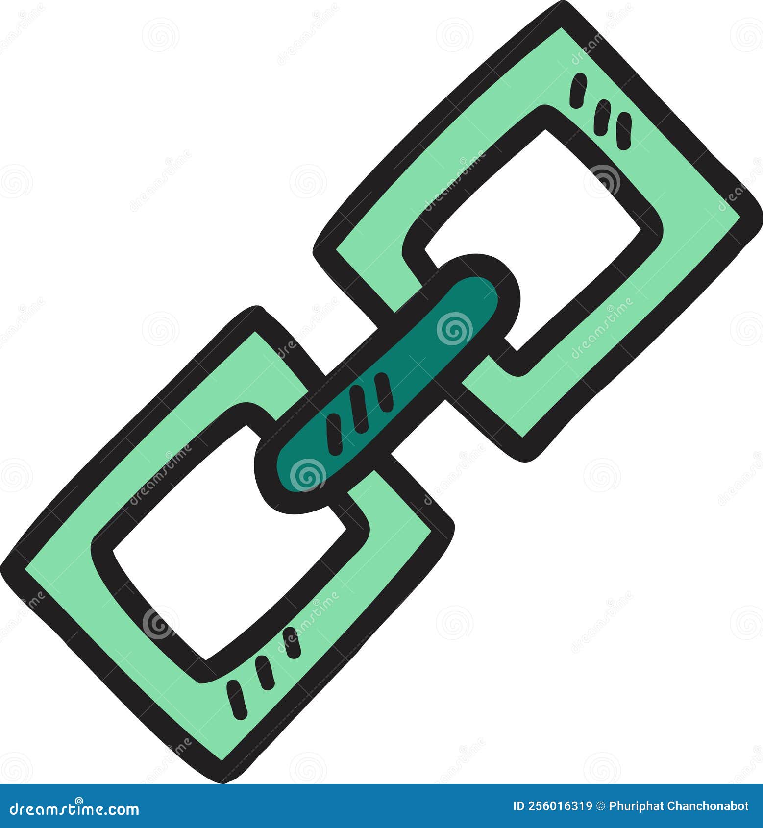 Hand Drawn Chain or Link Illustration Stock Vector - Illustration of ...