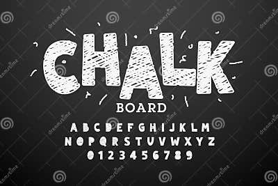 Hand drawn chalk font stock vector. Illustration of scratch - 136351835