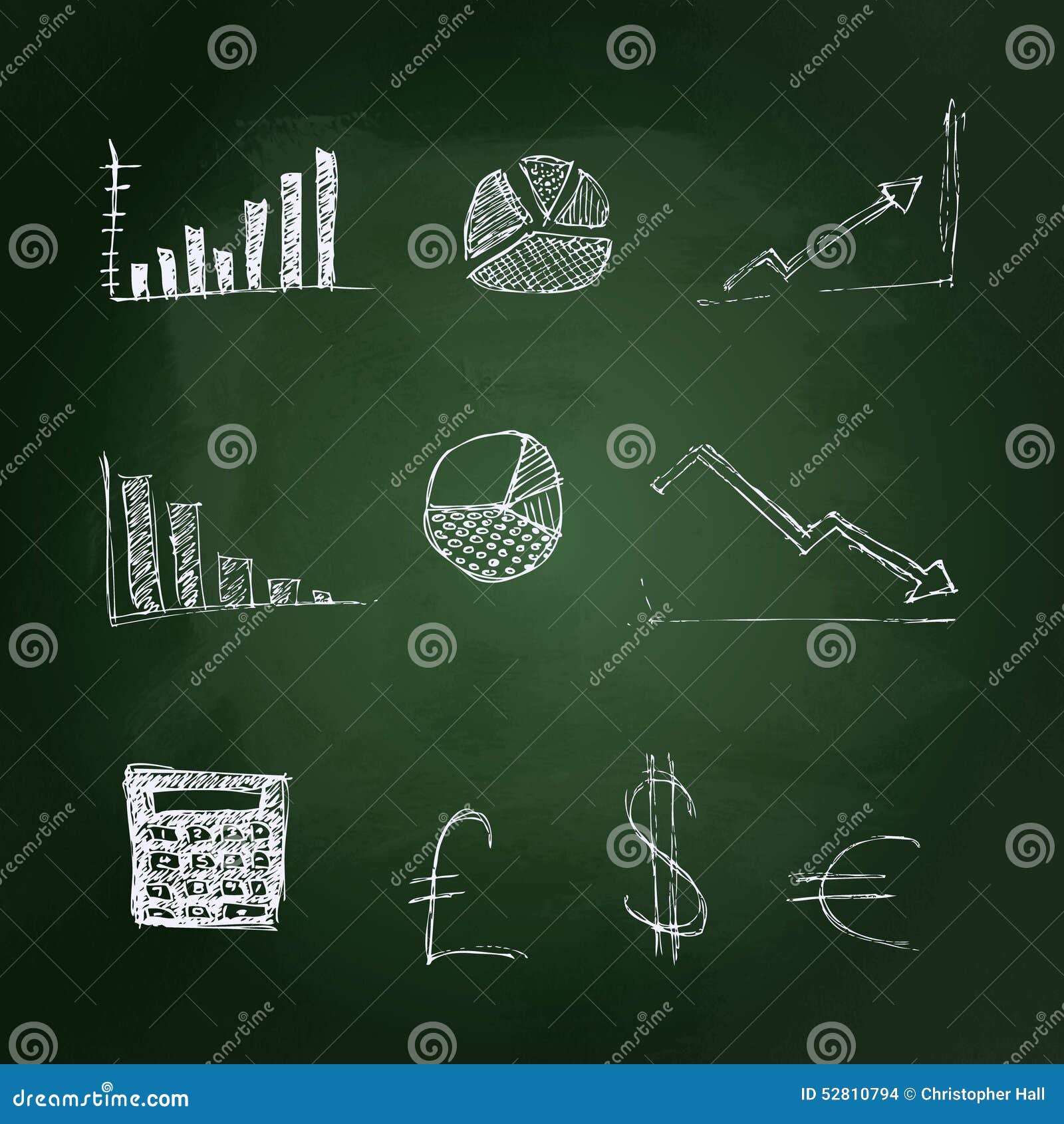 Hand Drawn Chalk Style Illustration Stock Vector - Illustration of math ...
