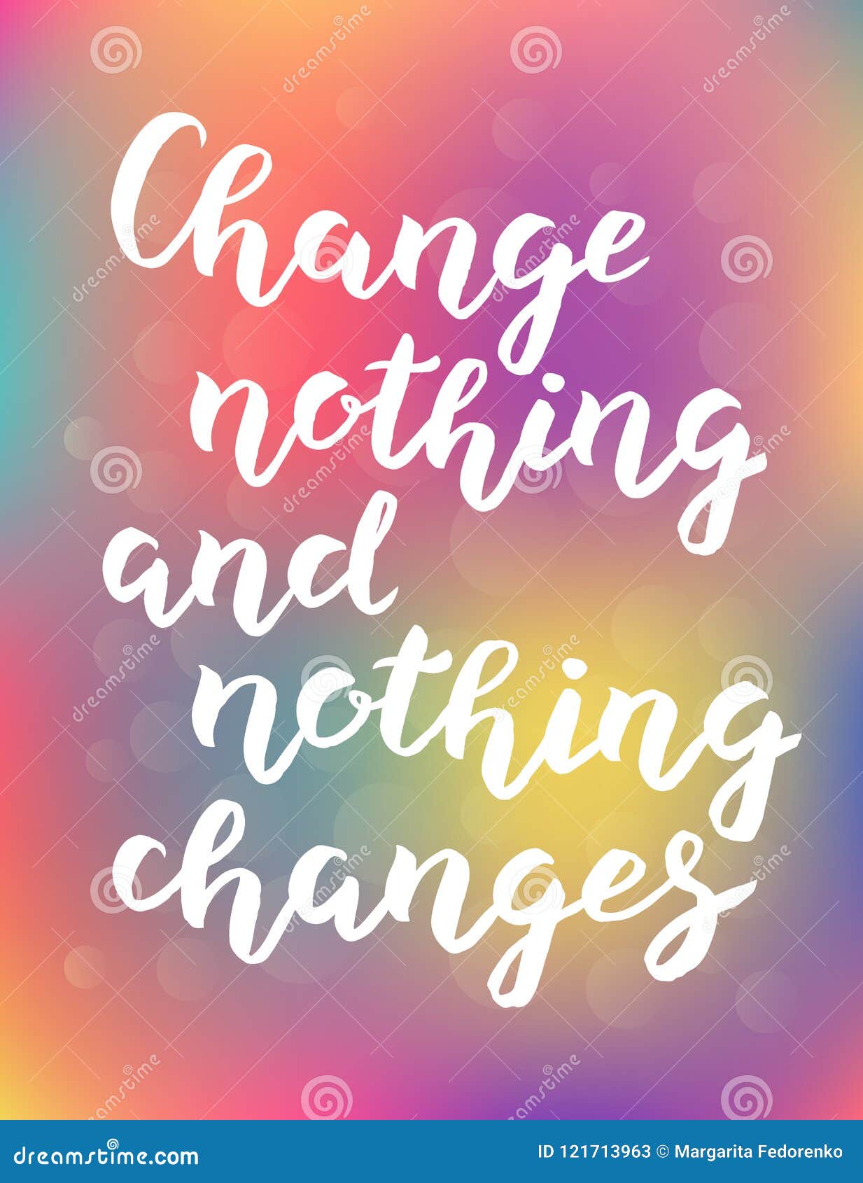 Nothing Changes Hand Drawn Vector Illustration In Cartoon Comic Style ...