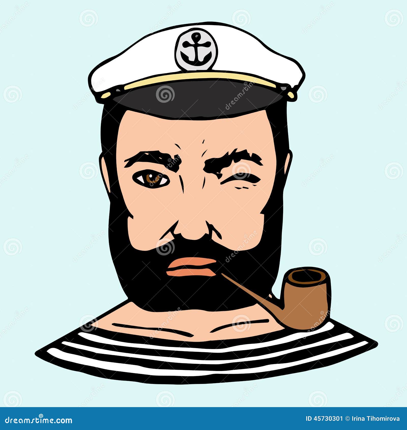 Hand-drawn Character Sailor. Vector Stock Vector - Illustration of ...