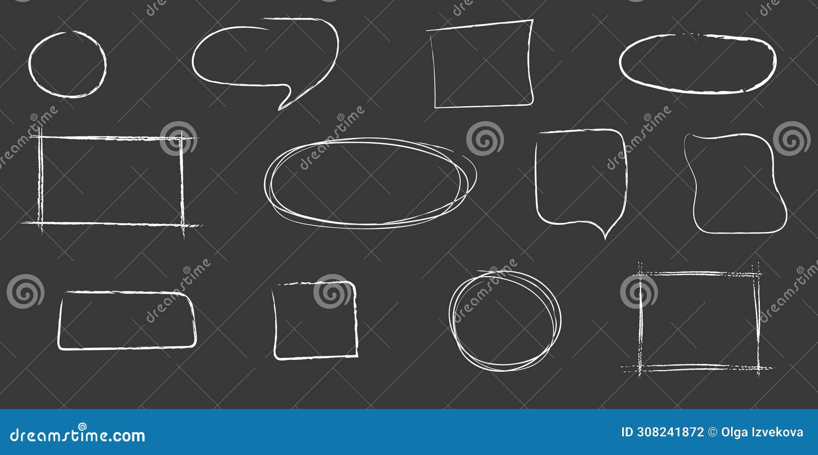 Hand Drawn Charcoal Frames for Selecting Text Stock Vector ...