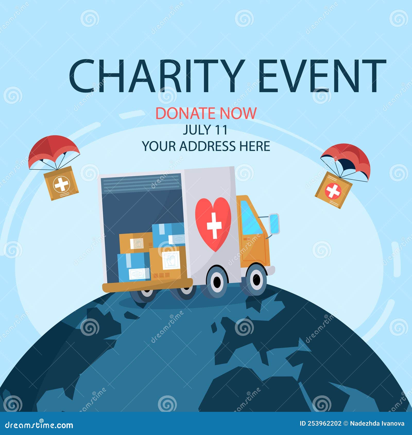 Hand Drawn Charity Event Template Design Vector Illustration Stock ...