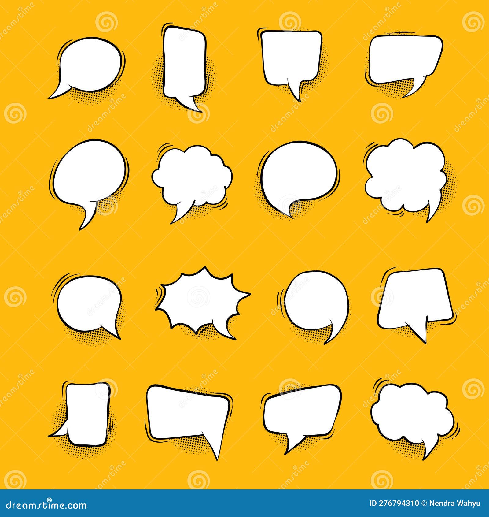 Hand Drawn Chat Bubble Vector Illustration. Stock Vector - Illustration ...