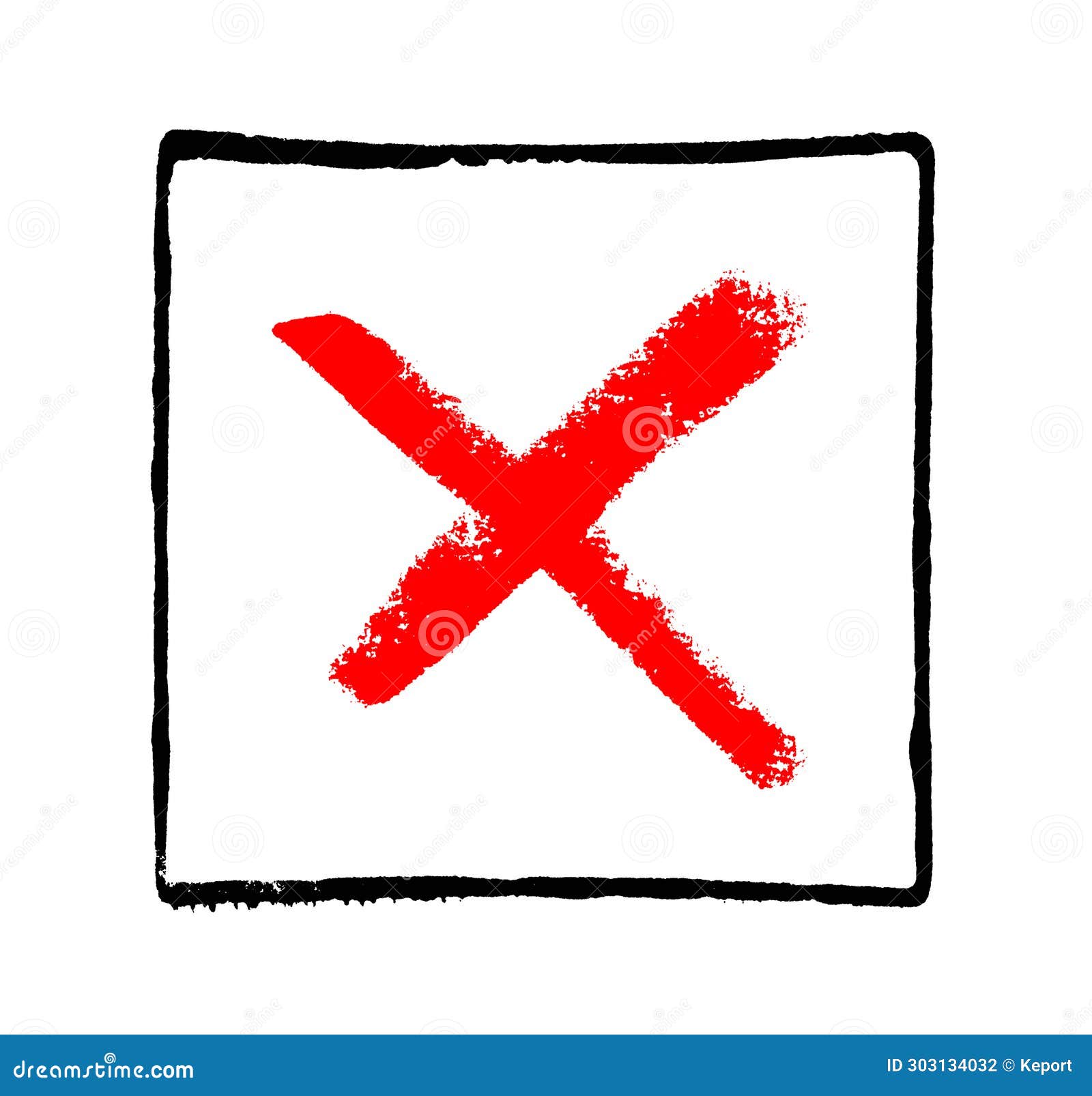 Hand Drawn Check in Black Painted Frame Stock Illustration ...