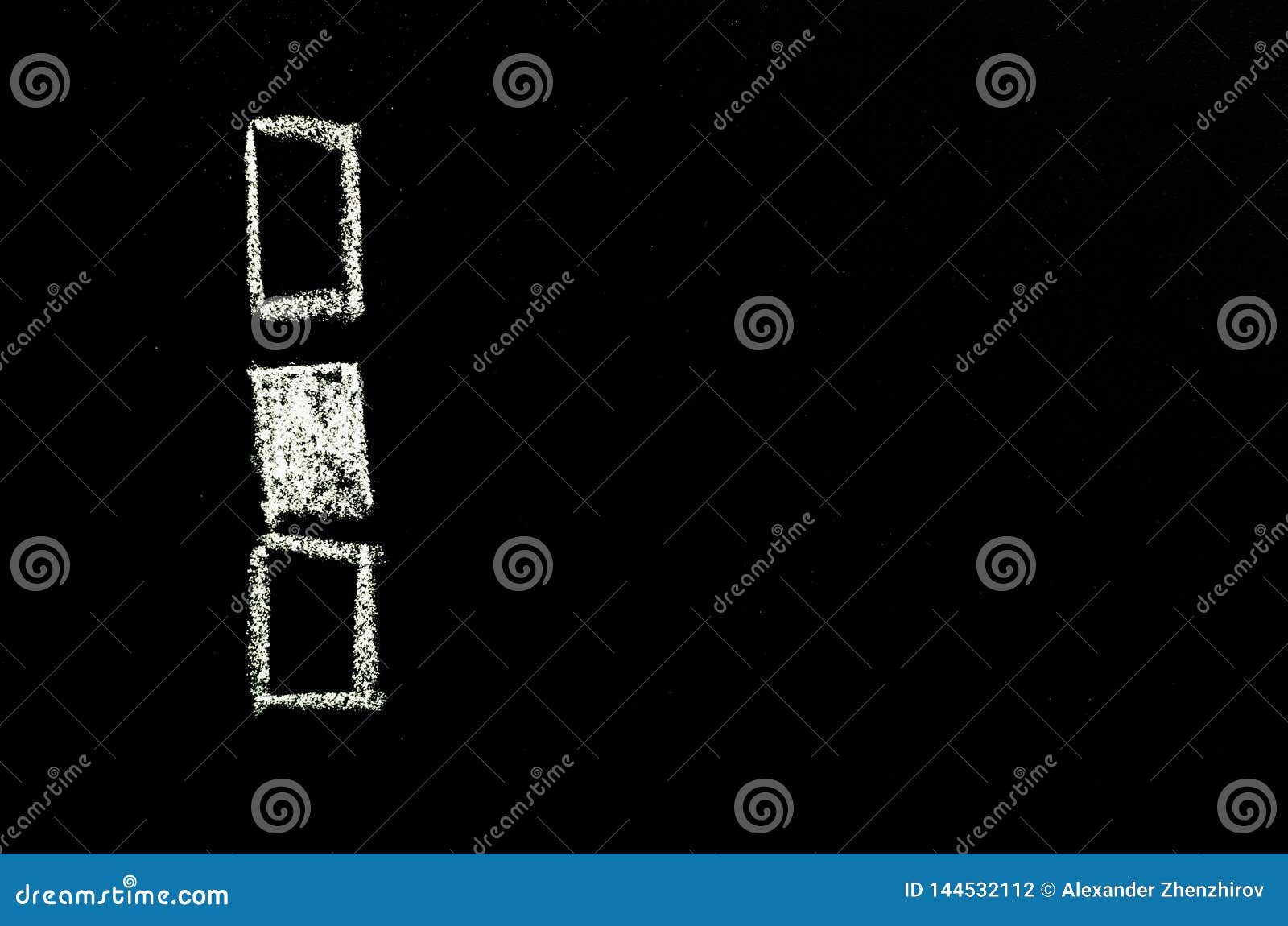 Hand Drawn Check Box on Chalkboard Stock Photo - Image of school ...