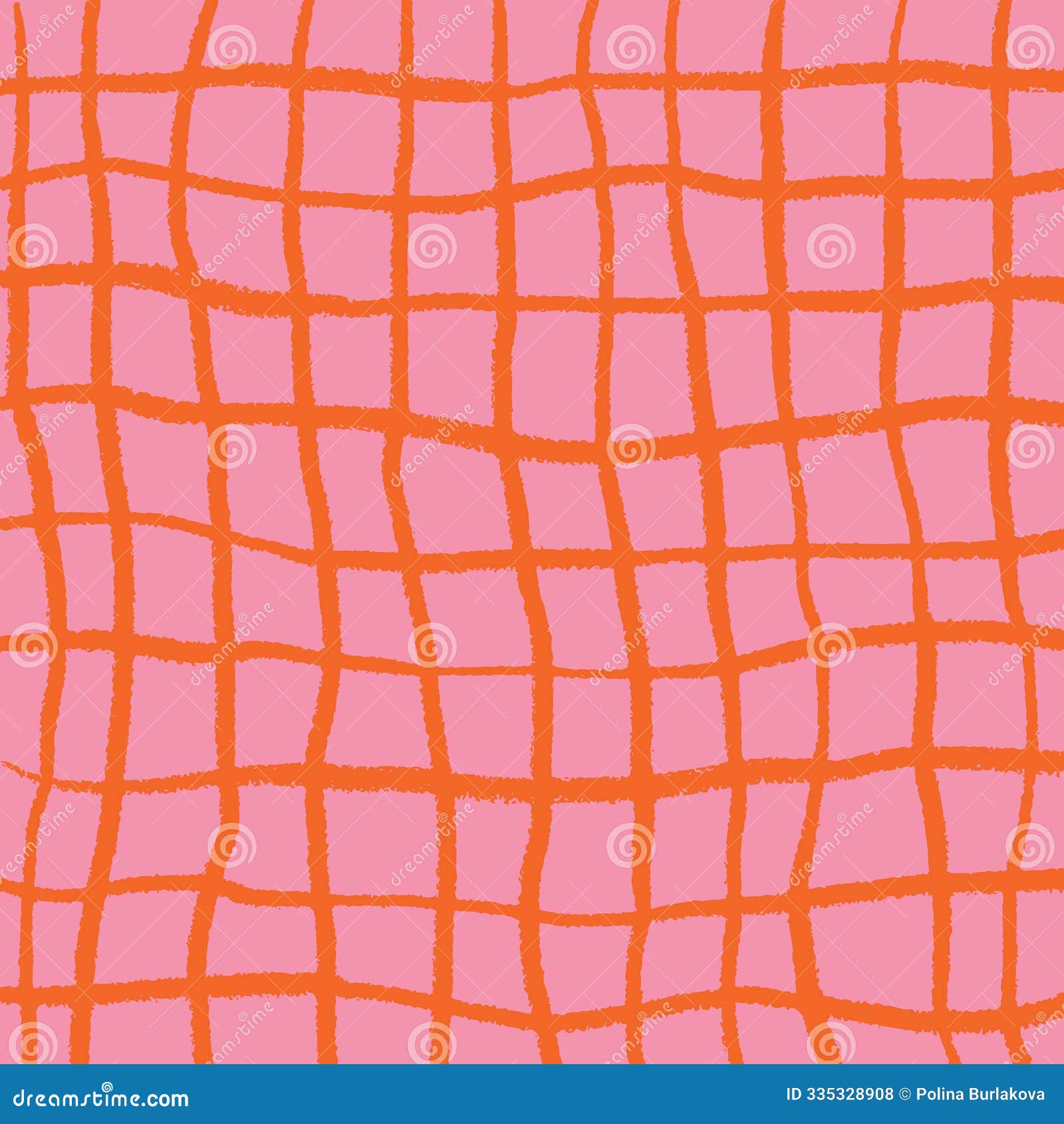 Hand Drawn Checkered Pattern, Pink and Red. Vector Scribbles, Stripes, Crosshatch Stock ...