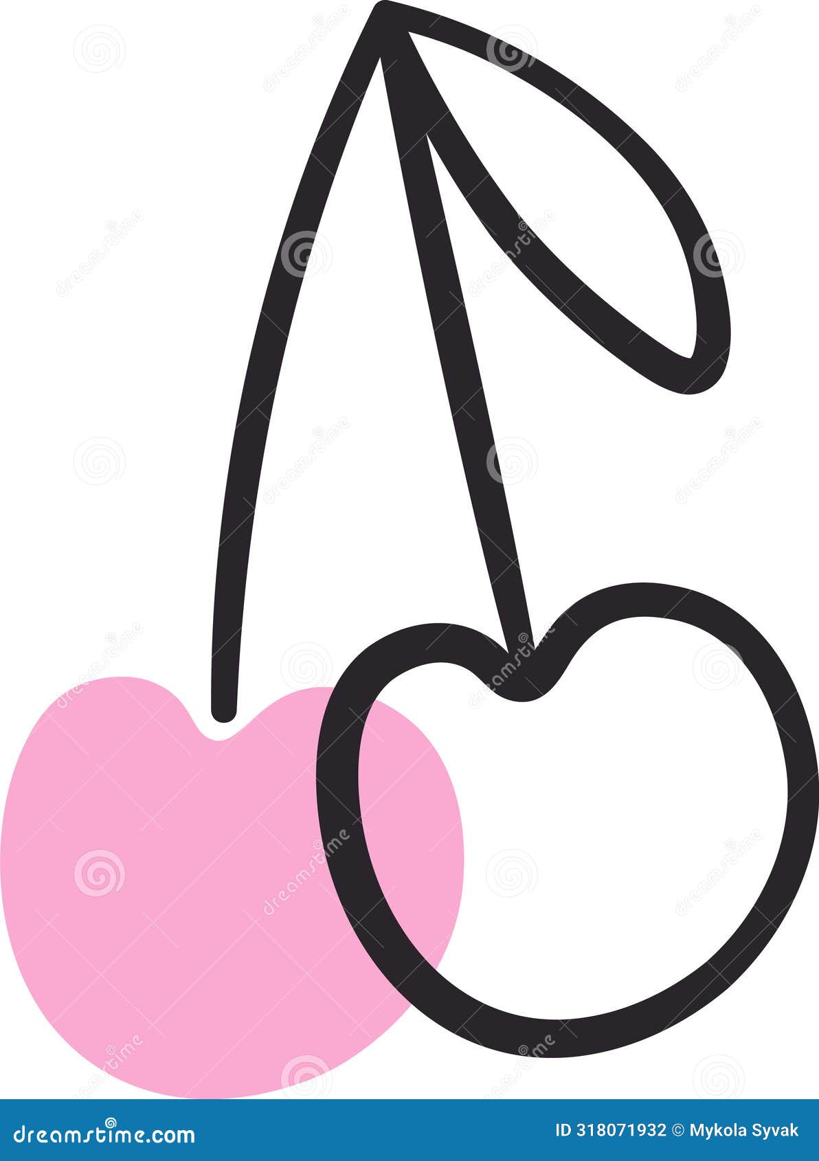 Hand Drawn Cherries stock vector. Illustration of sketch - 318071932