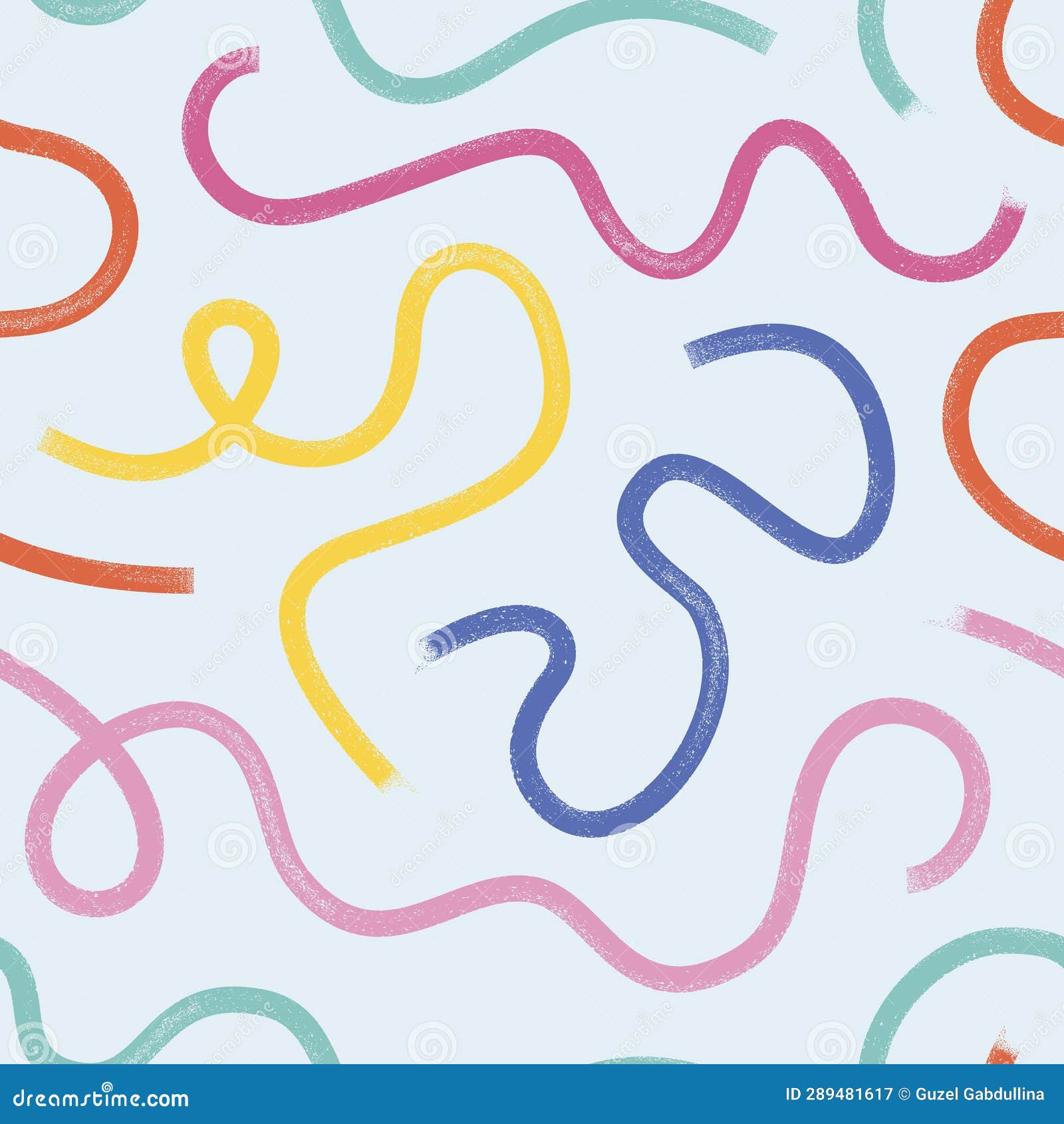 Hand Drawn Childish Maze Seamless Pattern. Party Style Ink Brush Lines ...