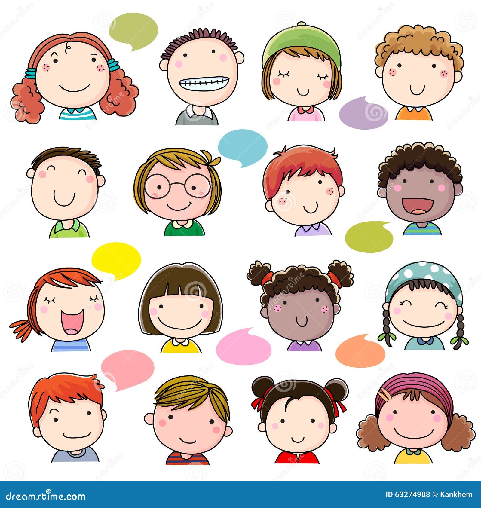 Hand Drawn Children Faces Set Stock Illustrations – 508 Hand Drawn ...