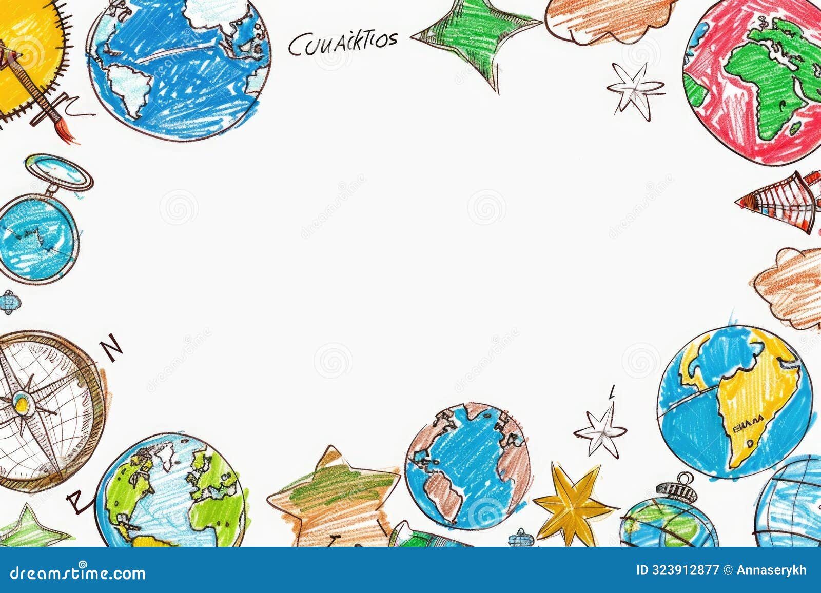 Hand-Drawn Children S Educational World Map - Design for Learning ...