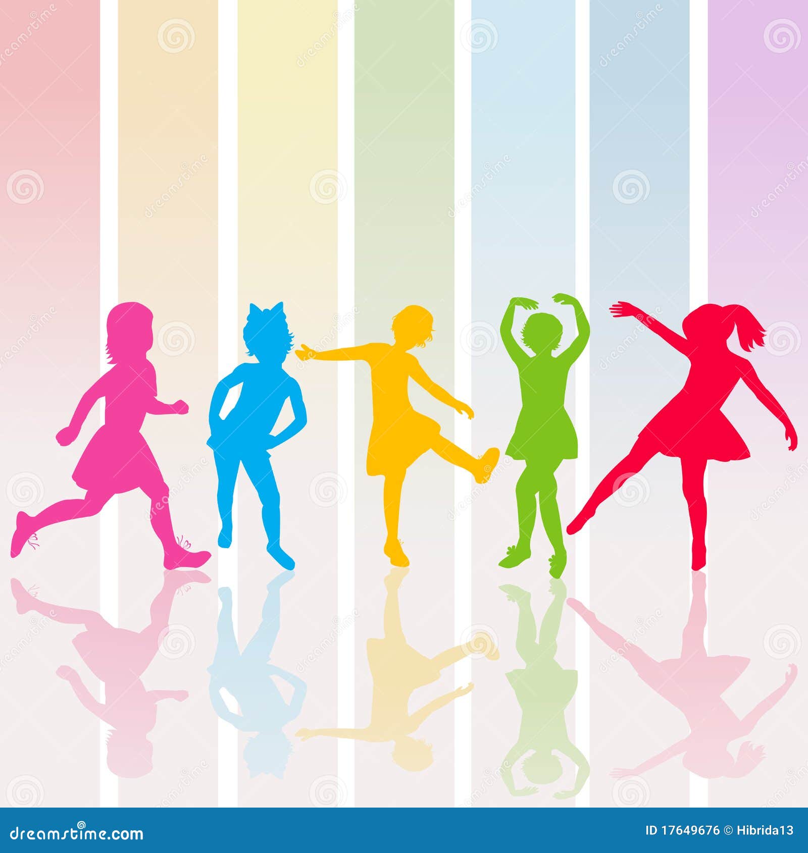 Hand Drawn Children Silhouettes Stock Vector - Illustration of ...