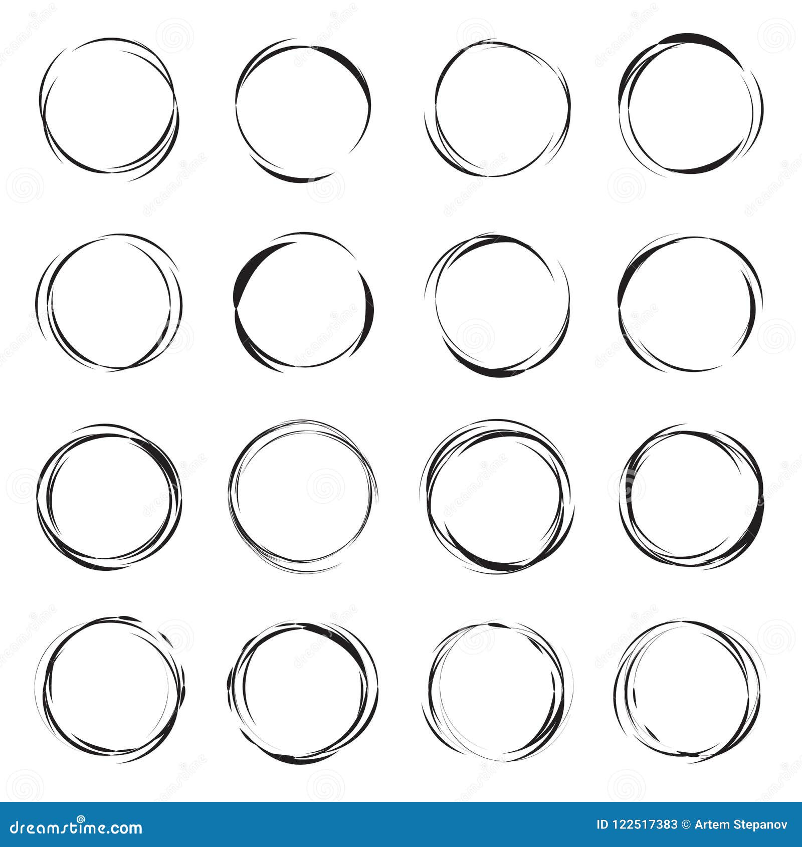 Hand Drawn Circle stock vector. Illustration of pencil - 122517383