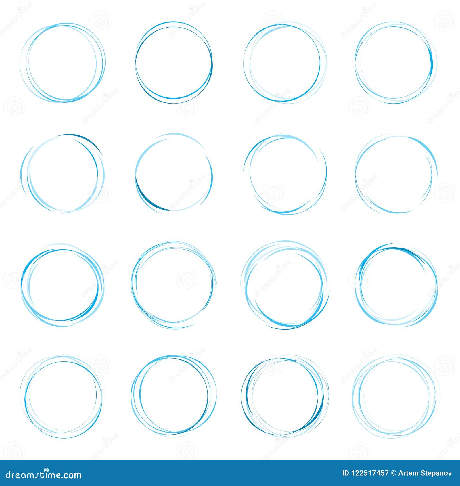 Hand Drawn Circle stock vector. Illustration of mark - 122517457