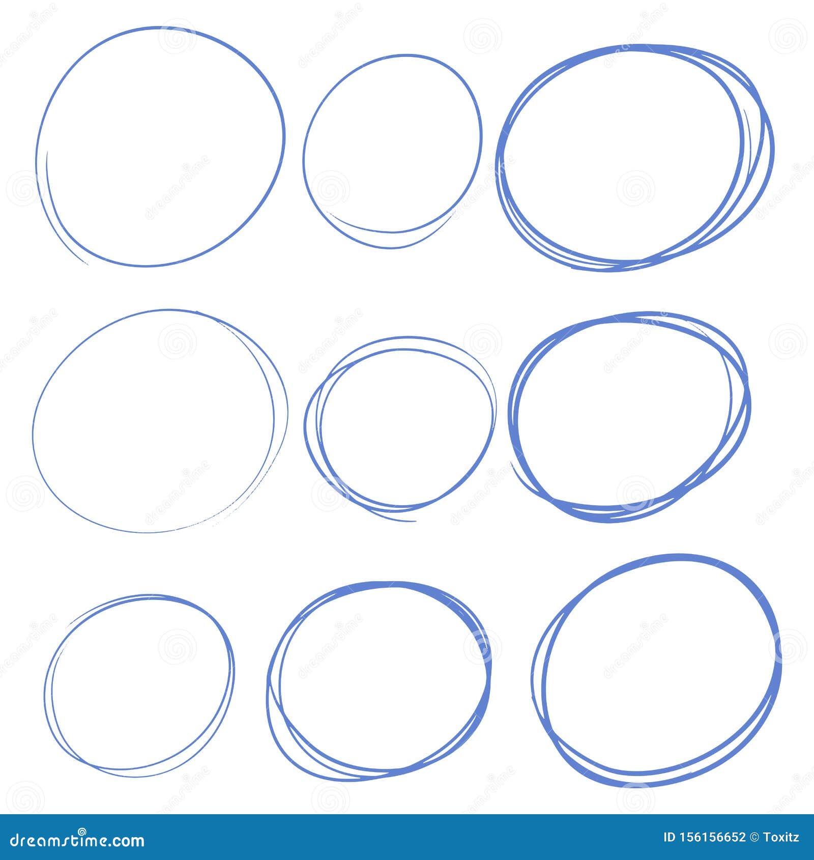 Hand Drawn Circles Set, Different Framesm Bubbles Stock Illustration ...