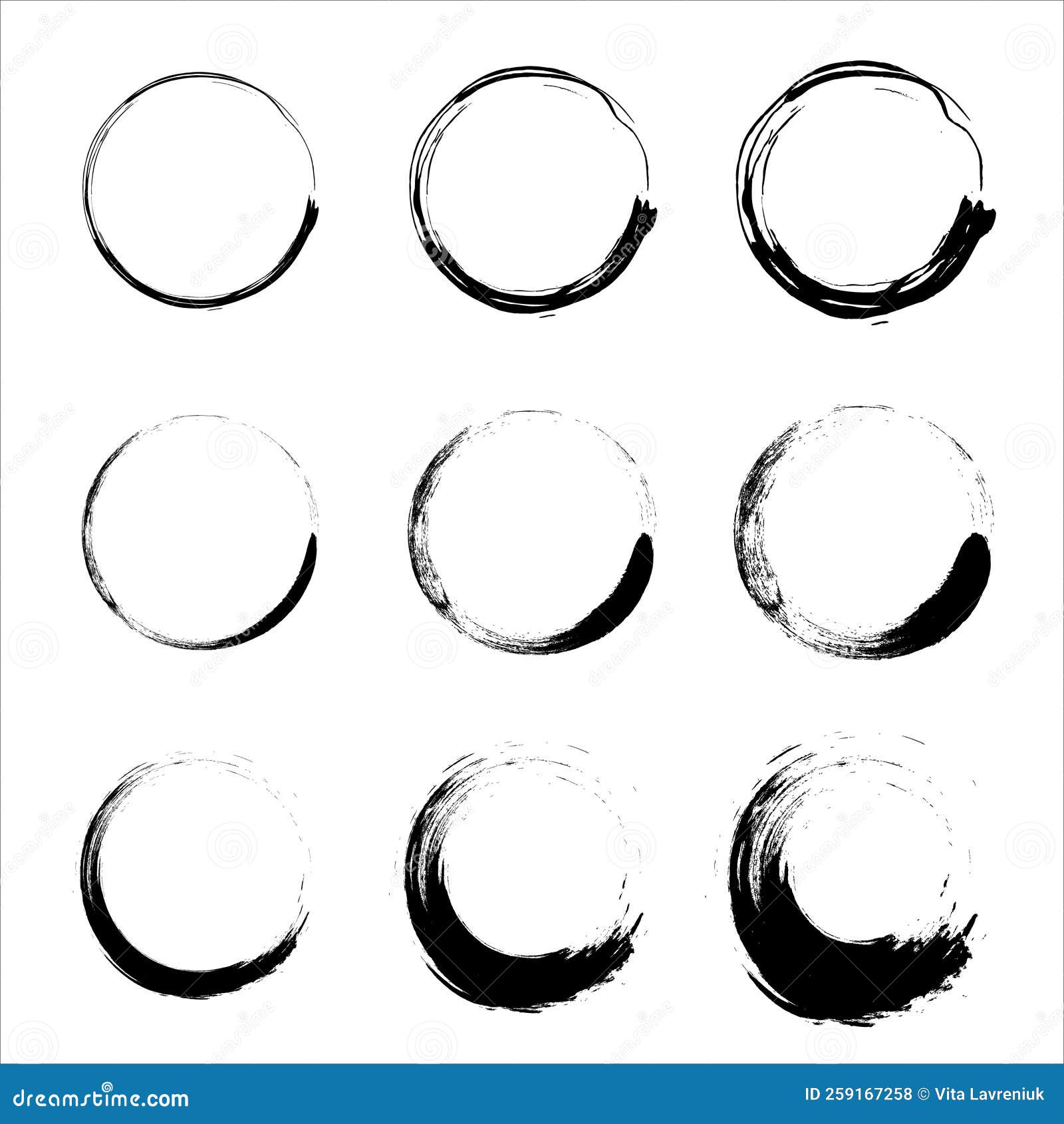 Hand Drawn Circles Sketch Frame Set. Frame Super Set. Doodle Circles ...