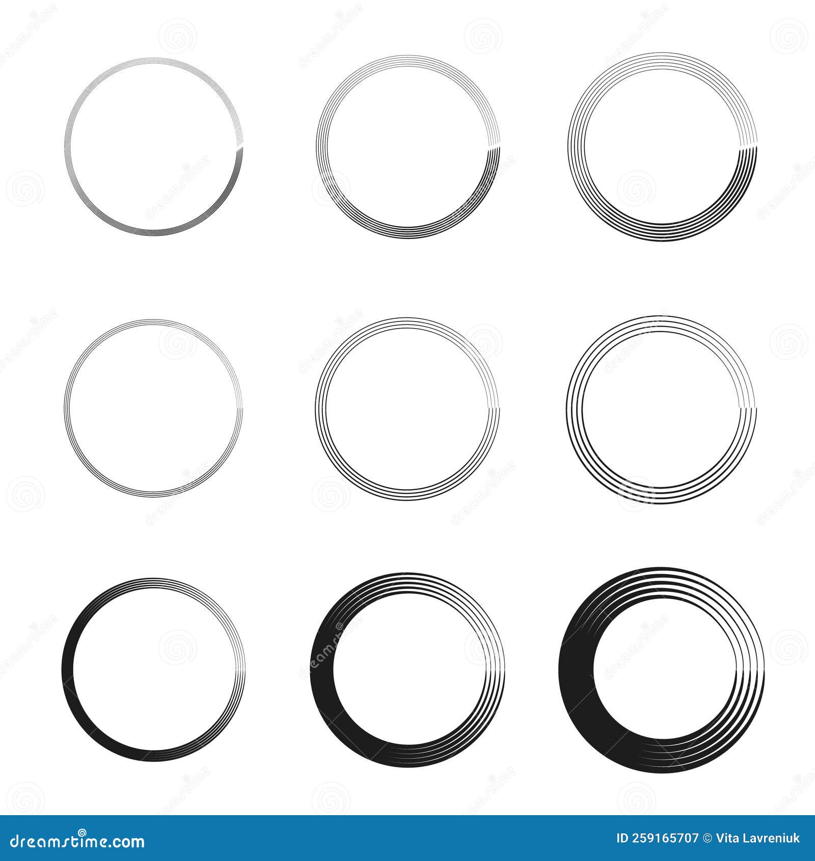 Hand Drawn Circles Sketch. Round Frames in Doodle Style. Ideal for ...