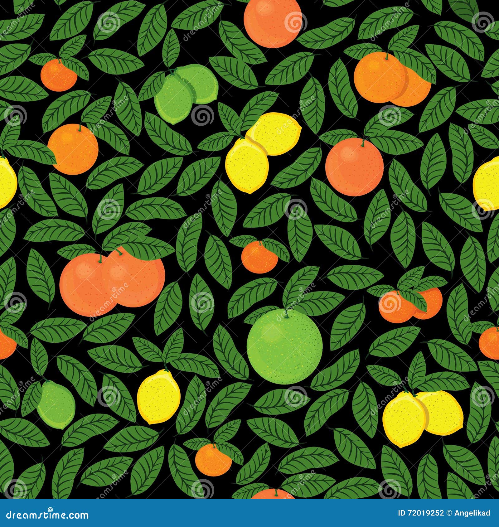 Hand drawn citrus pattern stock vector. Illustration of grapefruit ...