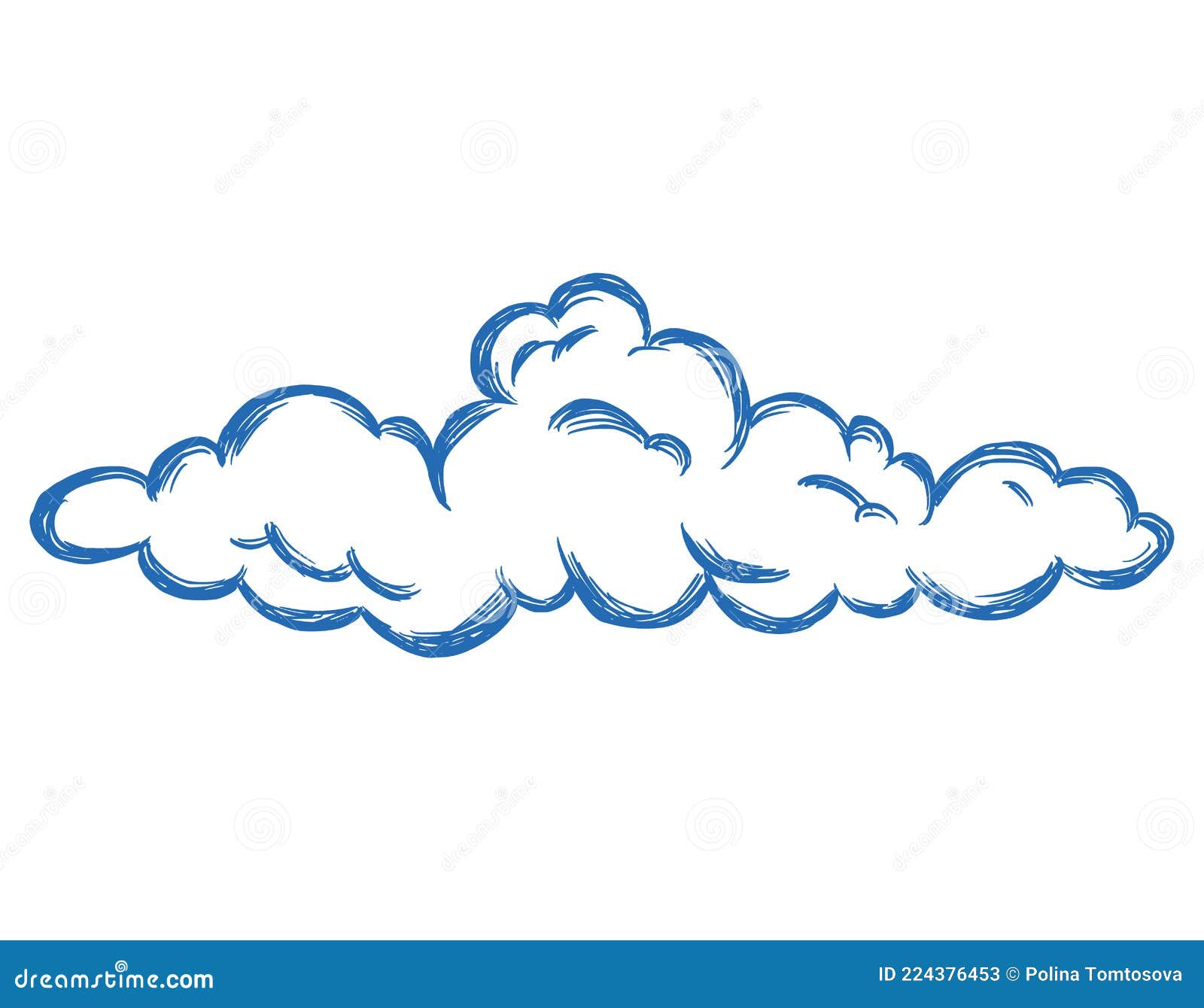Hand Drawn Cloud Set. Doodle Stock Vector - Illustration of background ...