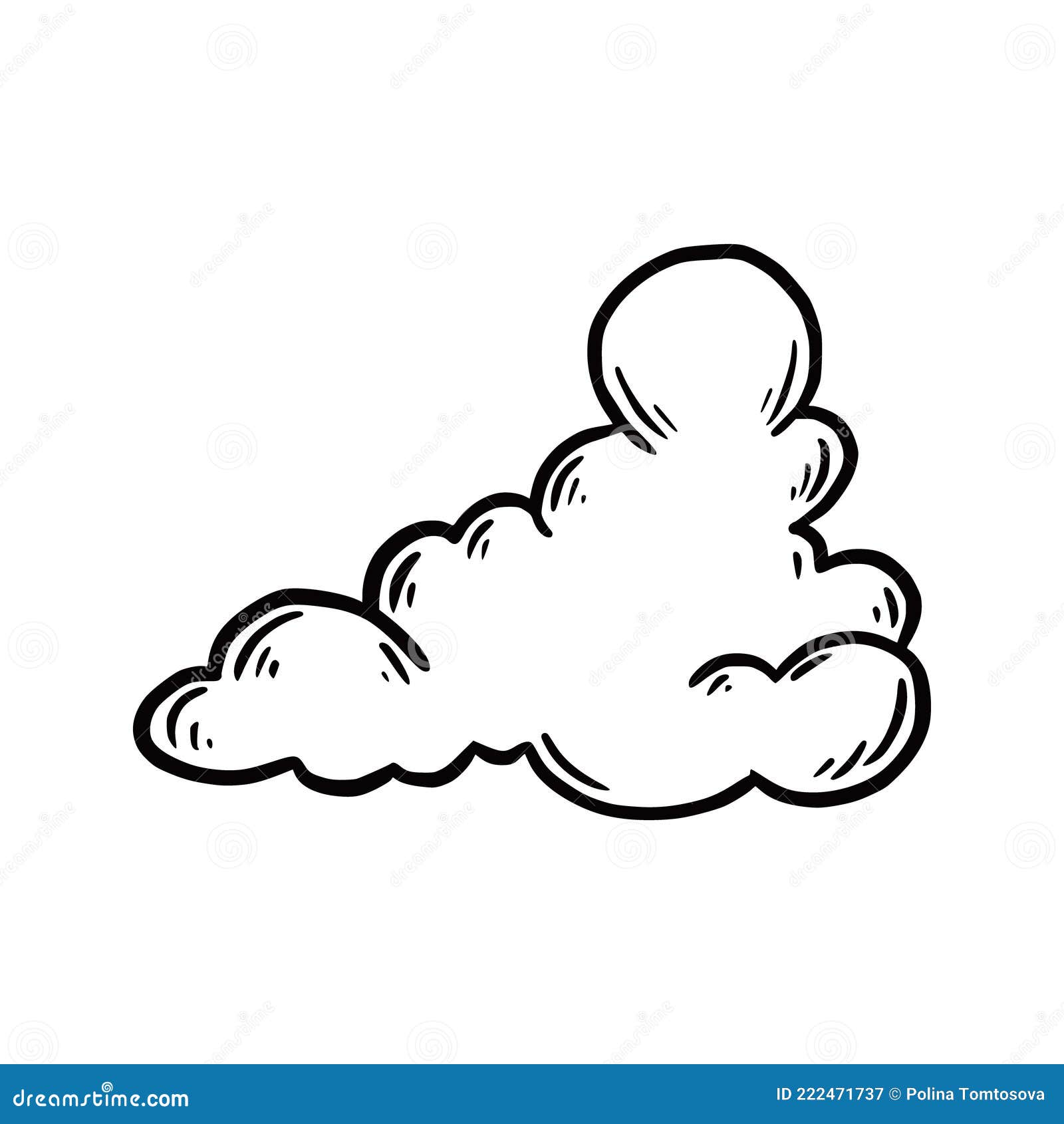 Hand Drawn Cloud Set. Doodle Stock Vector - Illustration of border ...