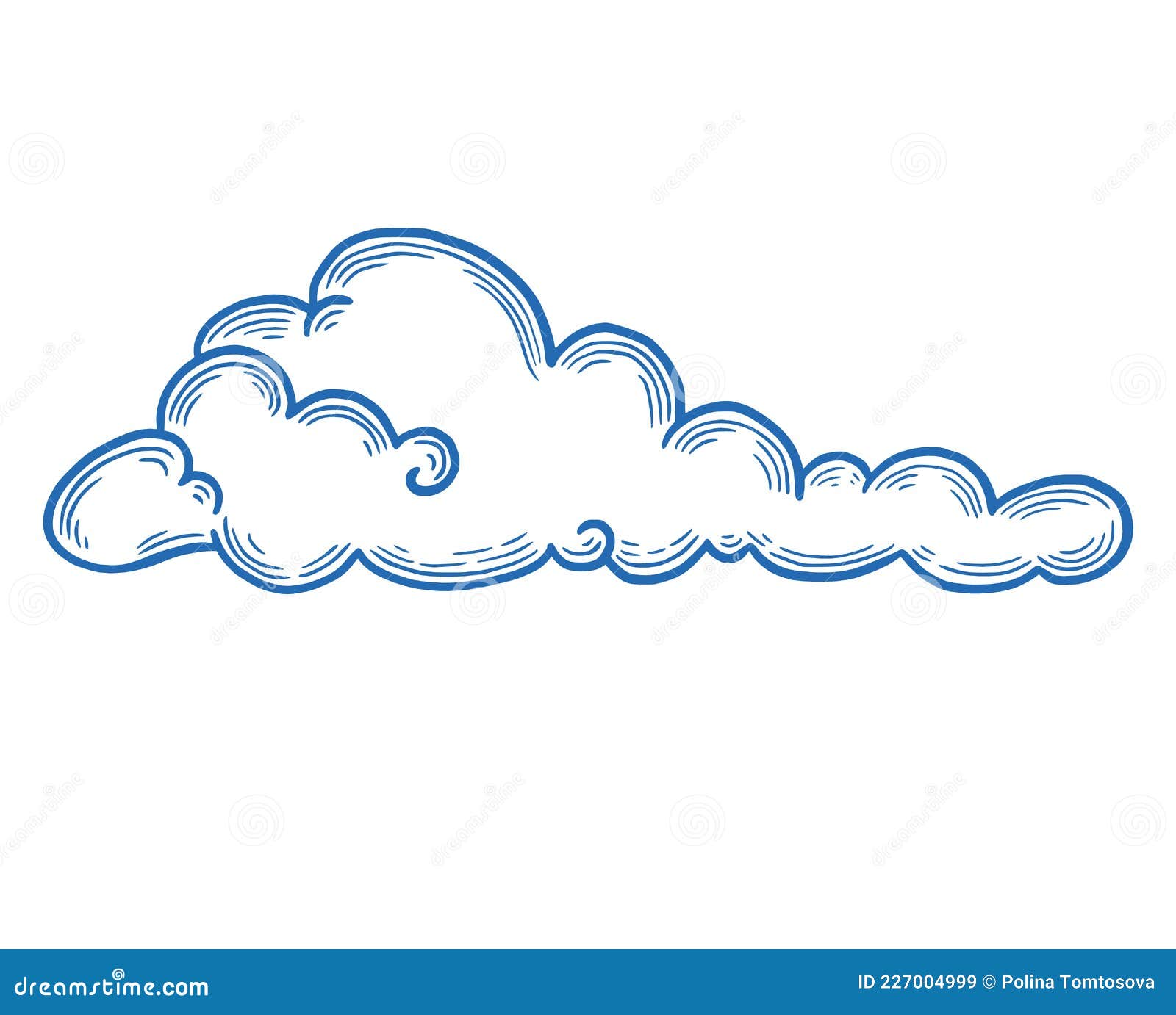 Hand Drawn Cloud Set. Doodle Stock Vector - Illustration of pencil ...