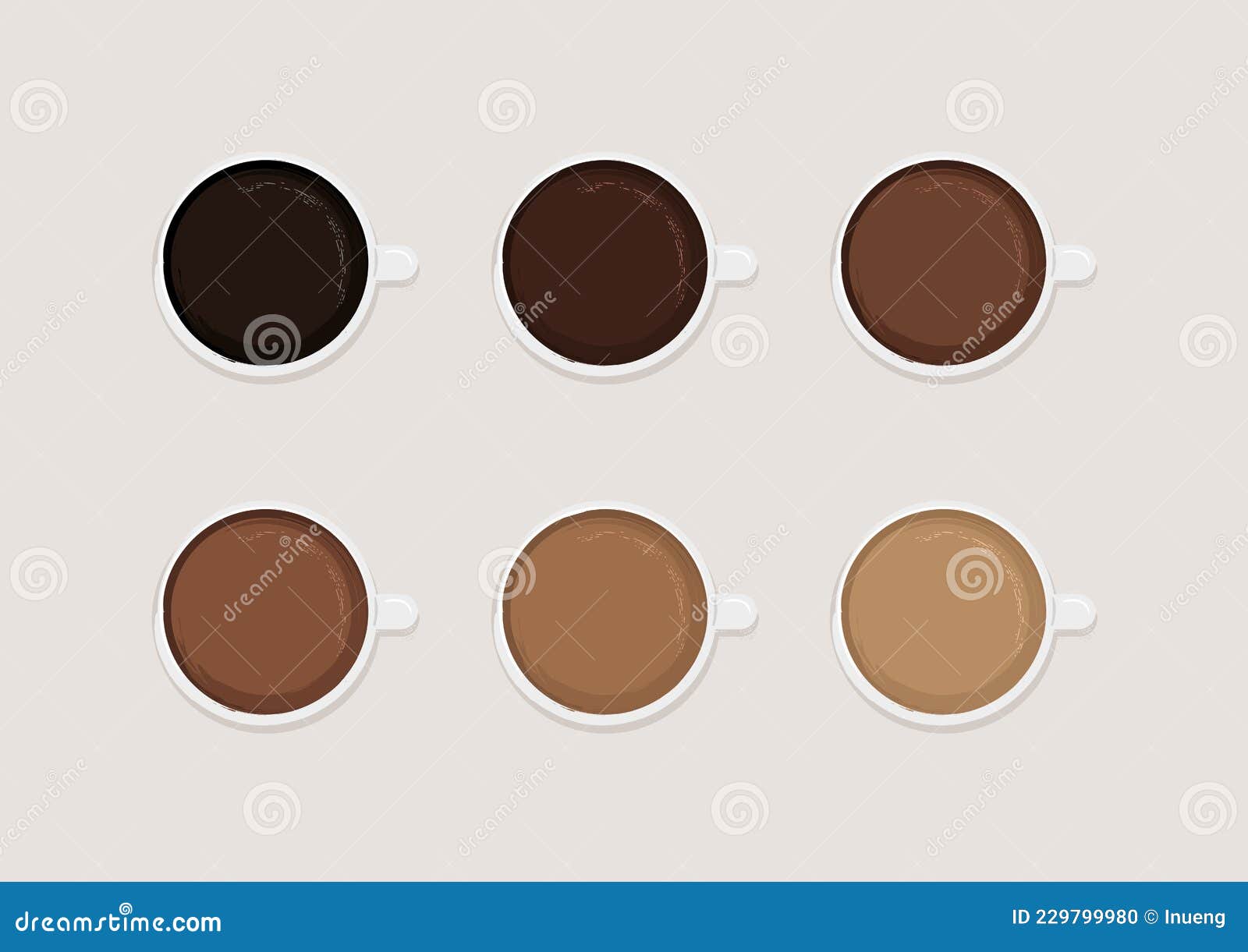 Hand Drawn Coffee Cup Top View. National Coffee Day Stock Vector ...