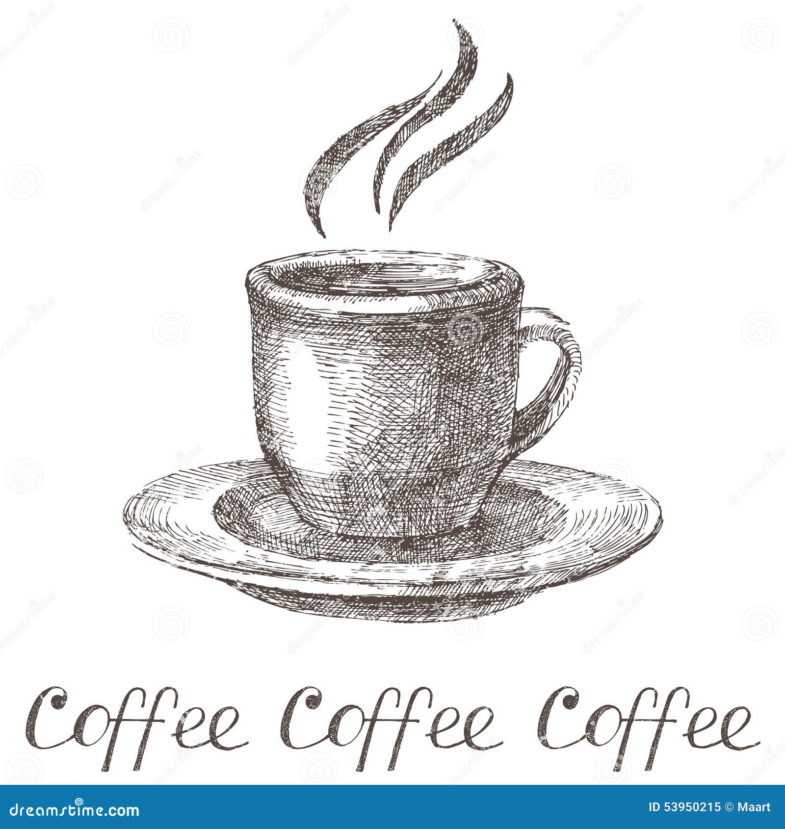 Drawn Coffee Bean Seamless Background. Pattern With Falling Coffee ...