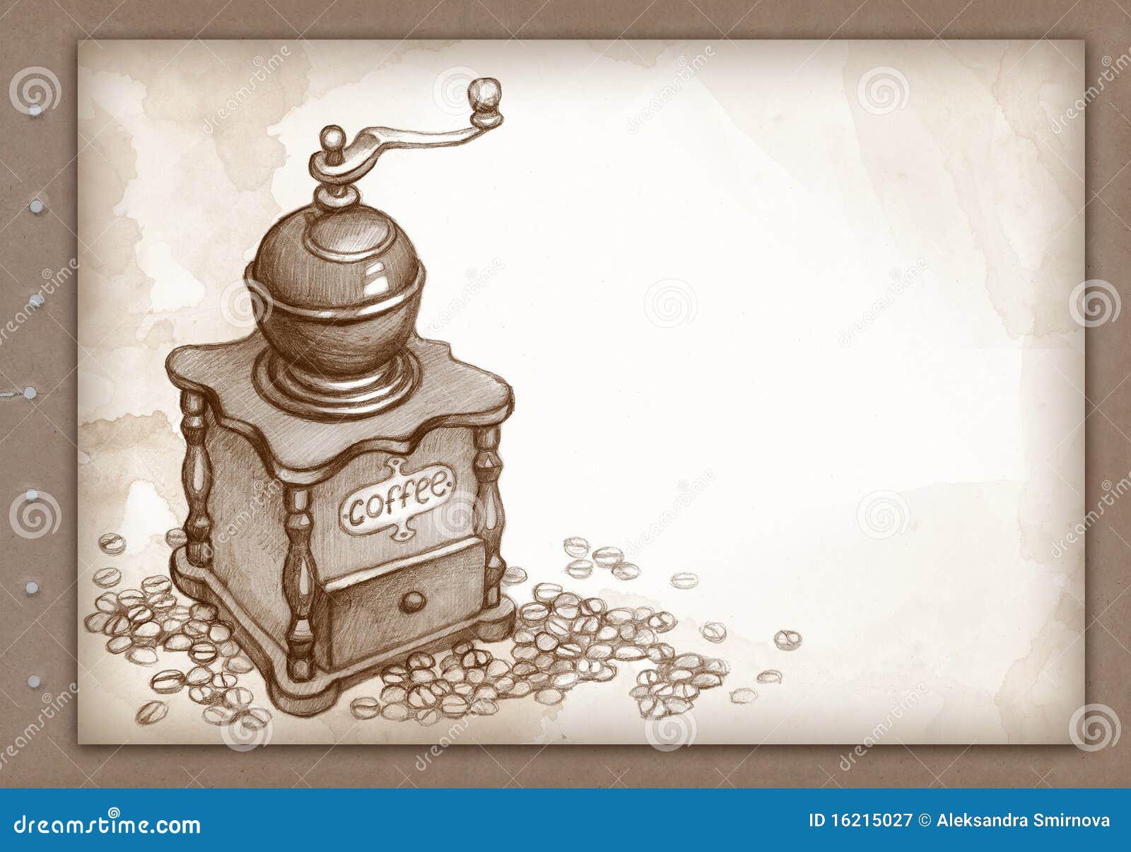 Coffee Grinder Logo - Vector Illustration, Emblem On Black Background ...