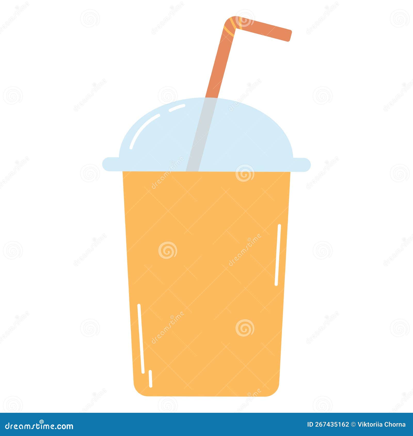 Hand Drawn Coffee Paper Cup. Flat Vector Illustration of Reusable Cup ...