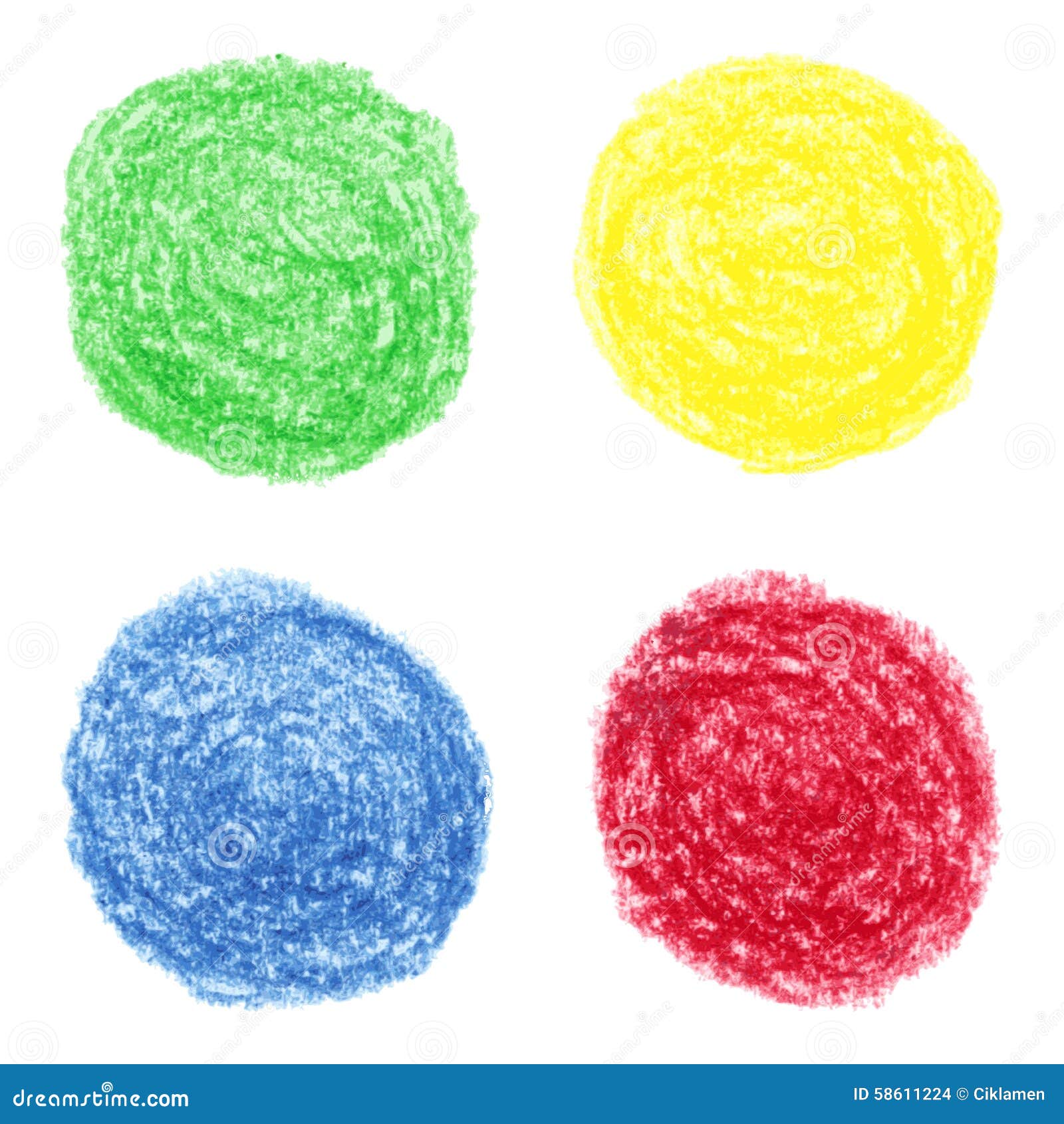 Hand Drawn Colored Crayon Spots Stock Vector - Illustration of blot ...