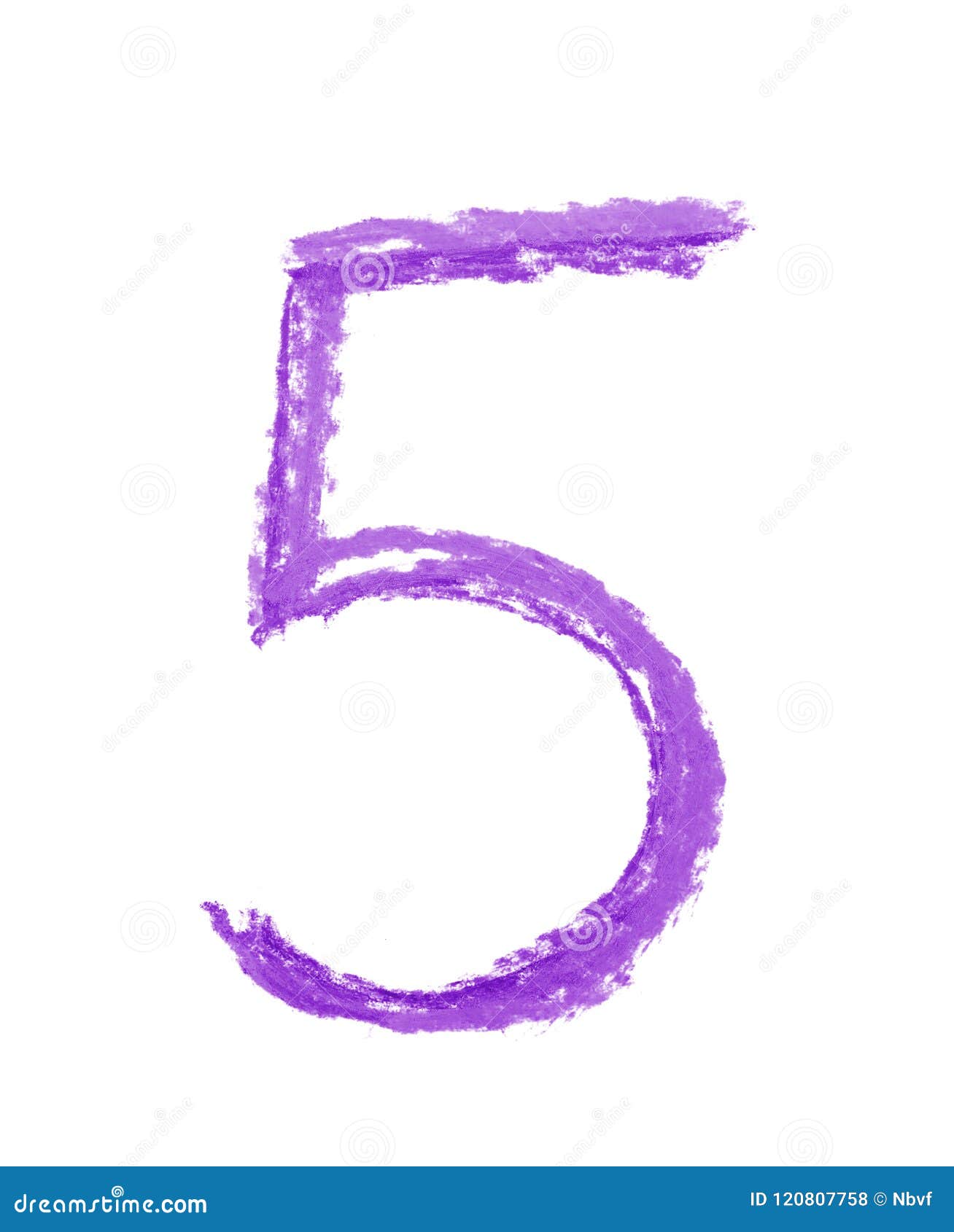 Hand Drawn Number Symbol Isolated Stock Illustration - Illustration of ...