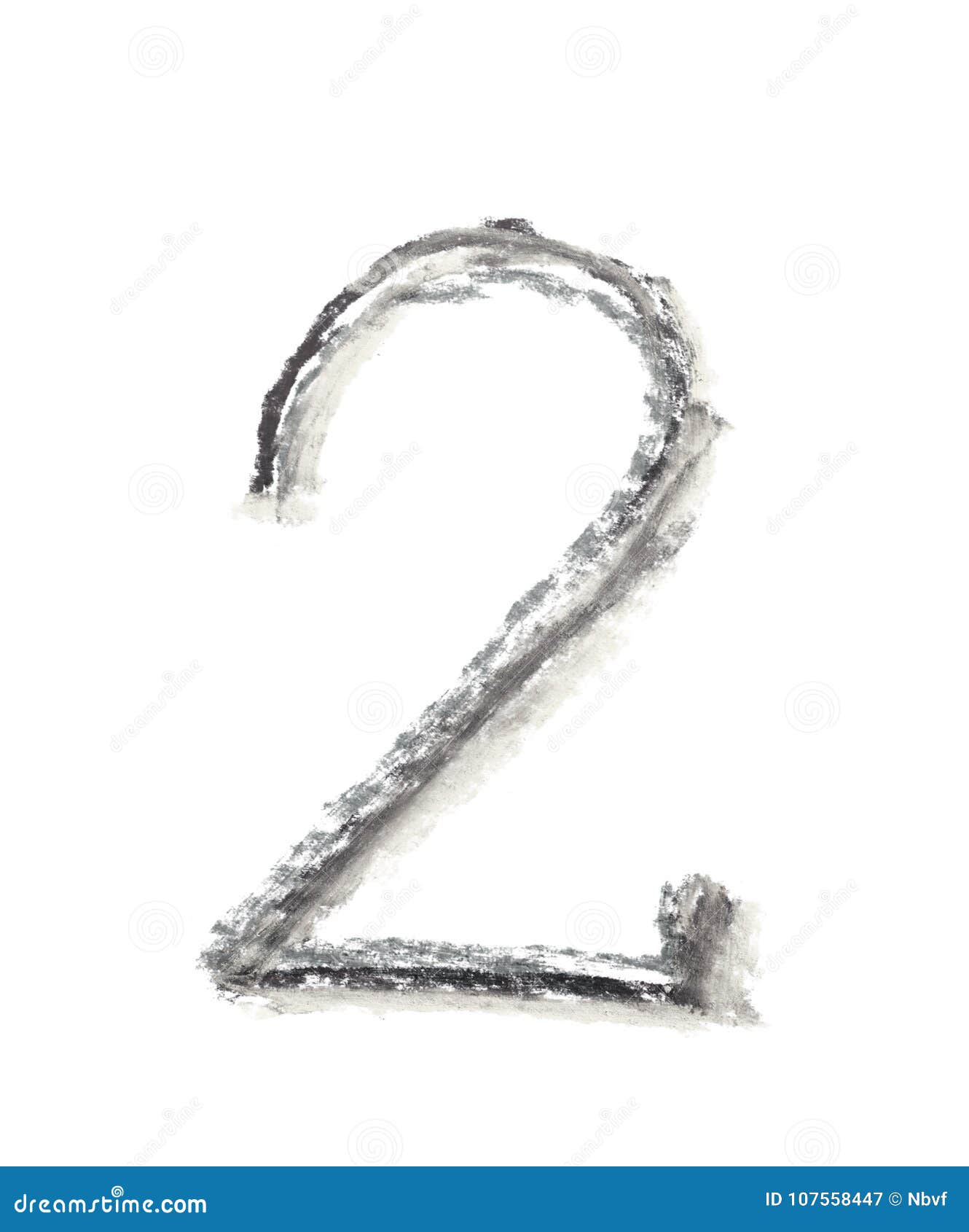 Hand Drawn Number Symbol Isolated Stock Image - Image of collection ...