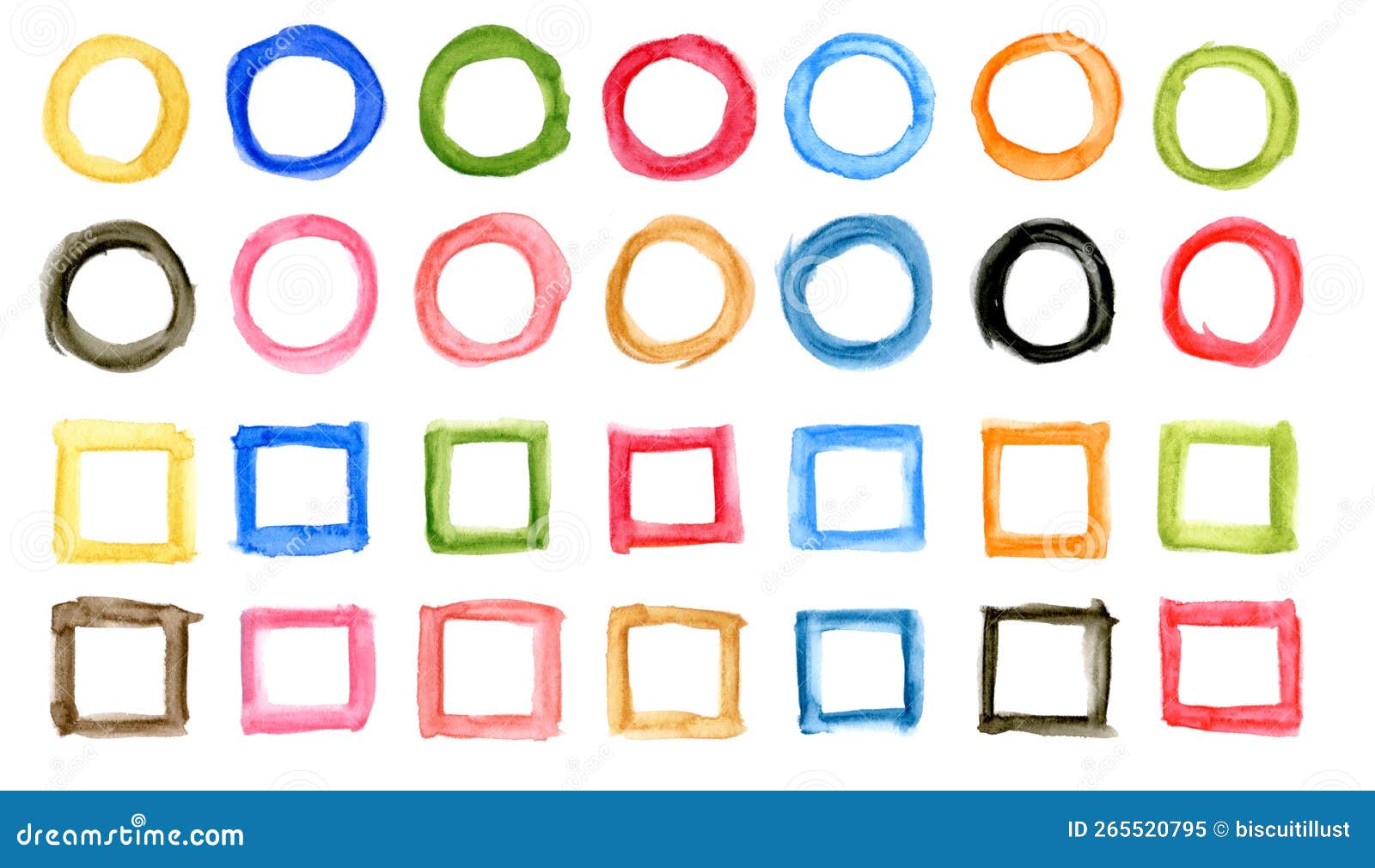 Hand Drawn Colorful Circles and Squares Written by Colored Pencil Stock ... Hand Drawn Colorful Circles and Squares Written by Colored Pencil Stock ...