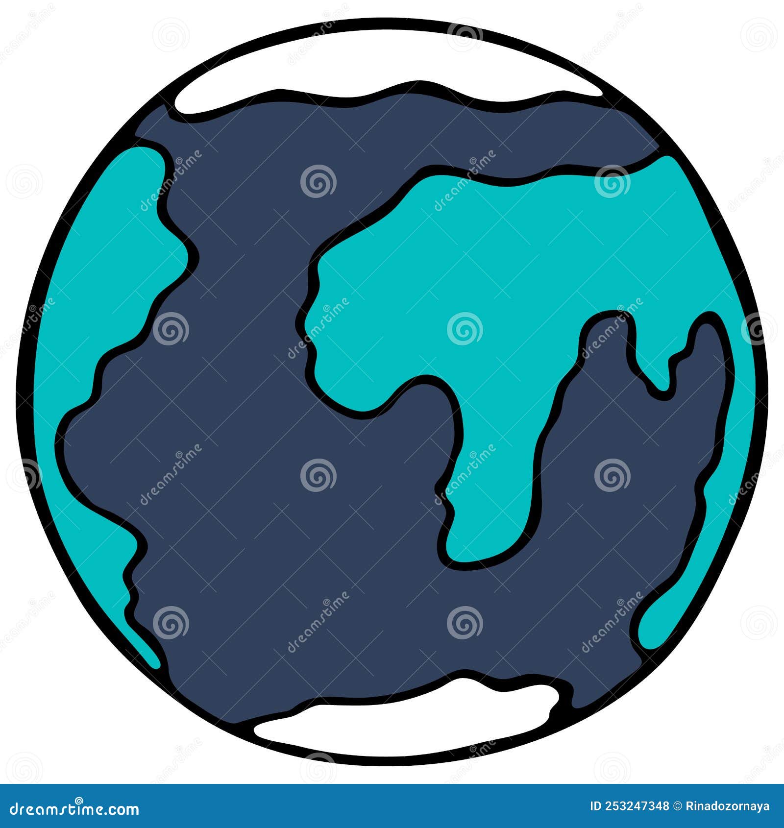 Hand Drawn Earth Planet Isolated on White Background. Stock Vector ... Hand Drawn Earth Planet Isolated on White Background. Stock Vector ...