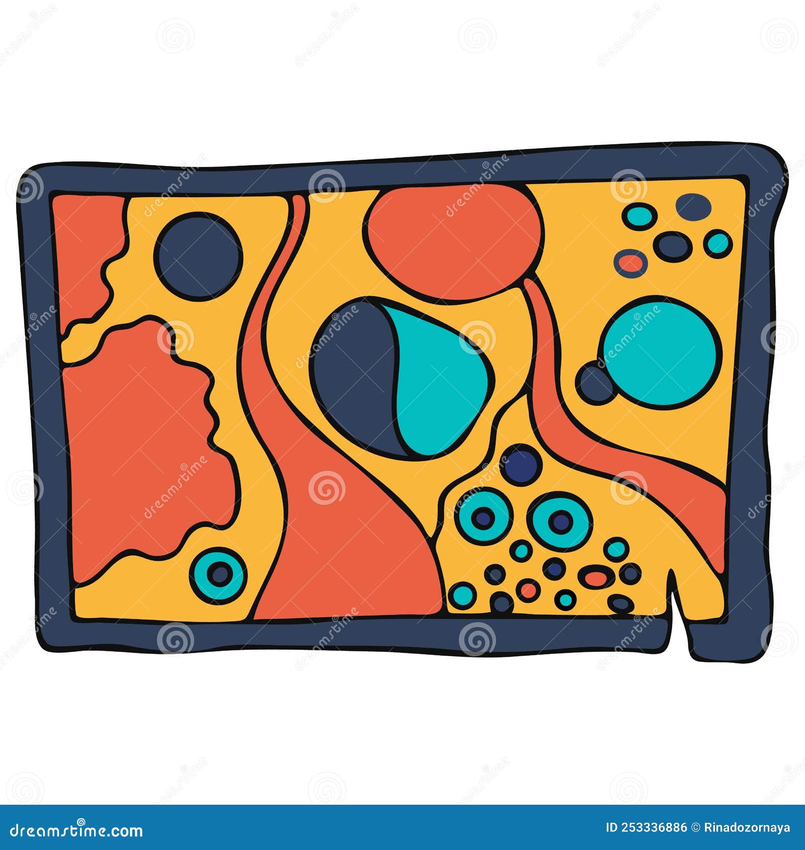 Hand Drawn Moon Map Isolated on White Background. Stock Illustration ...