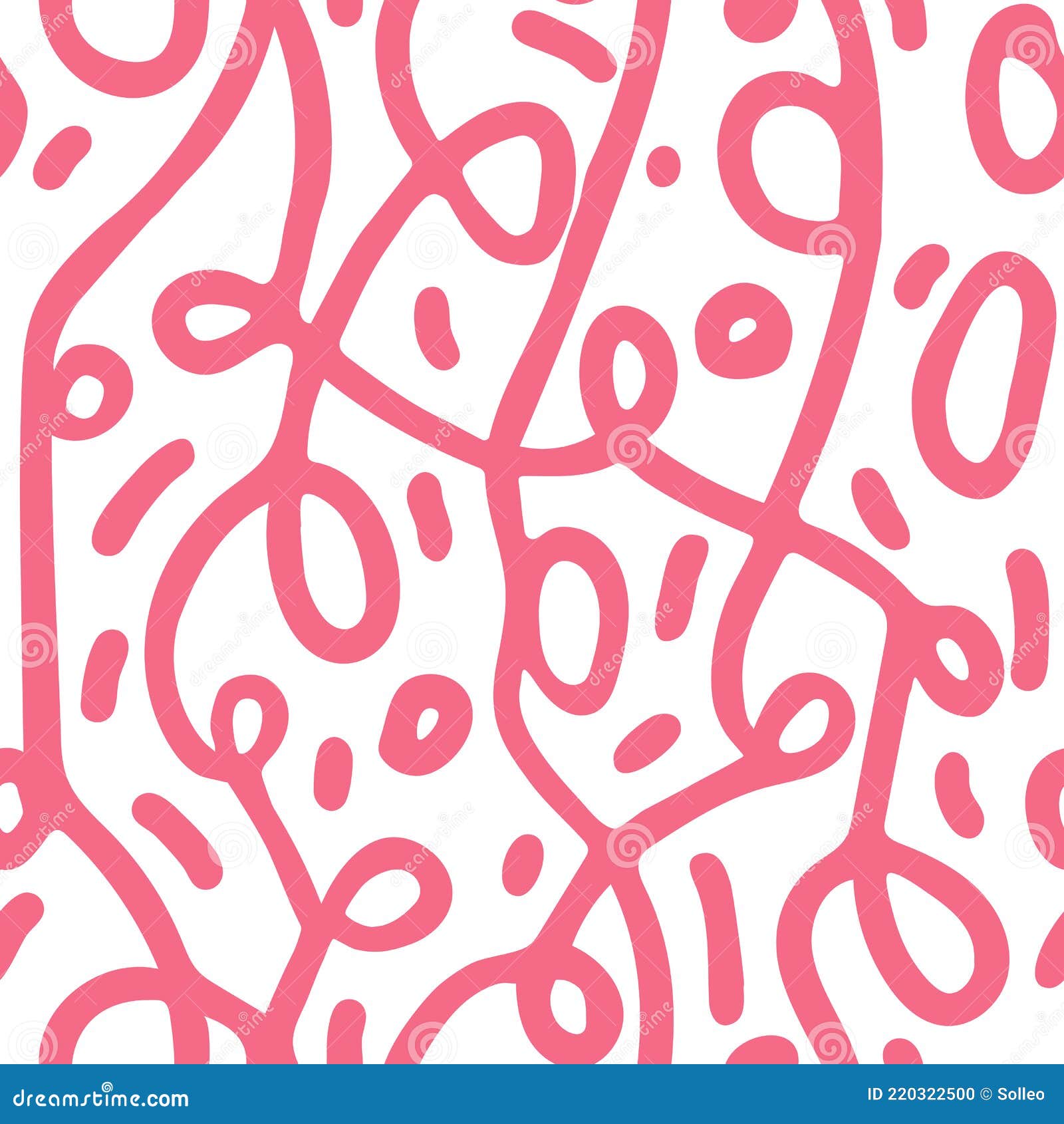 Seamless Pattern of Loops. Seamless Doodle Background. Stock Vector ...