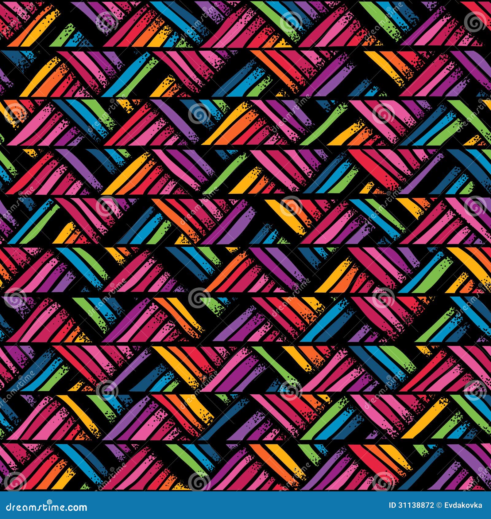 Hand Drawn Colorful Seamless Pattern Stock Vector - Illustration of ...