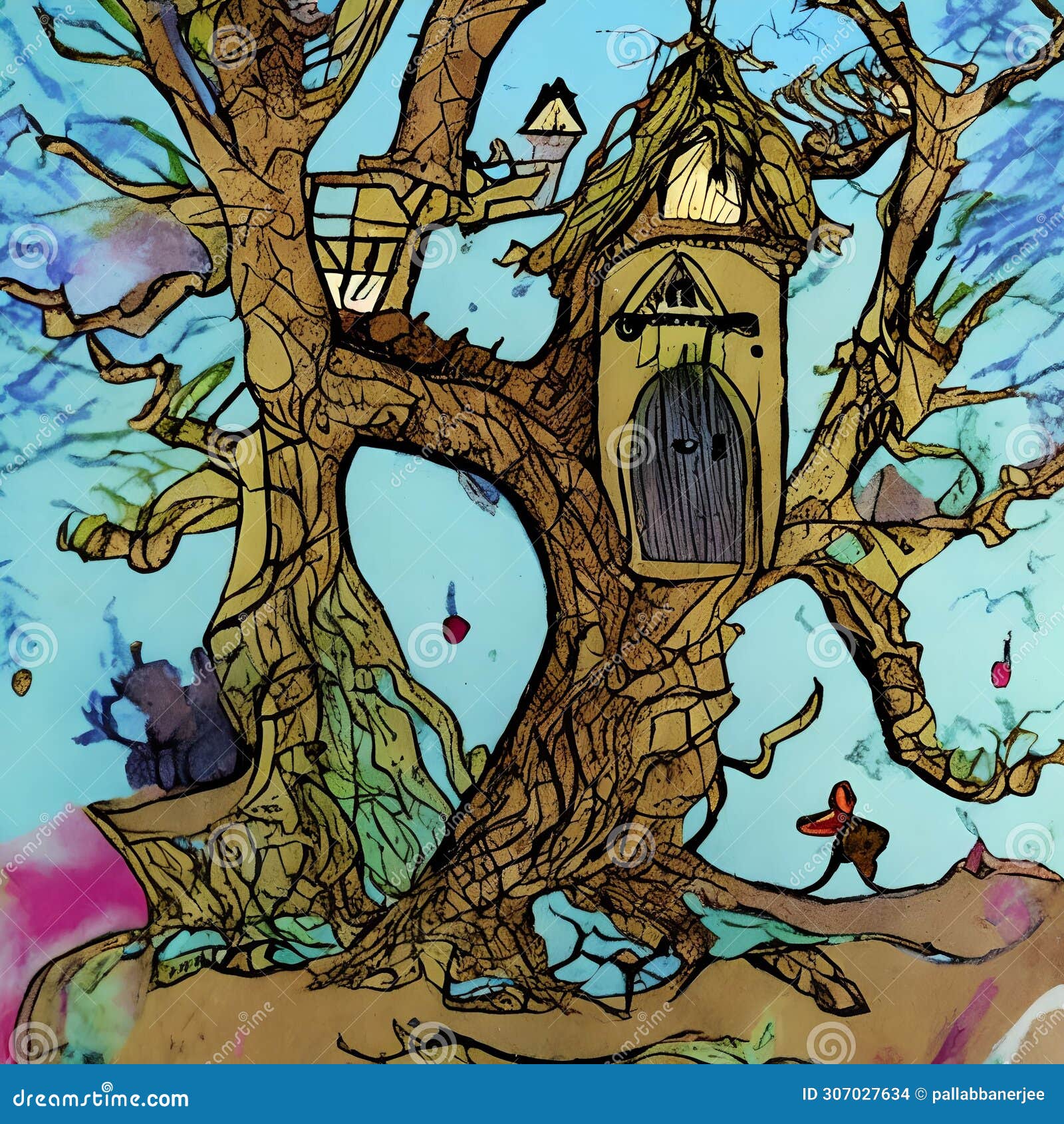 Hand Drawn Colorful Vector Illustration Stock Illustration ...