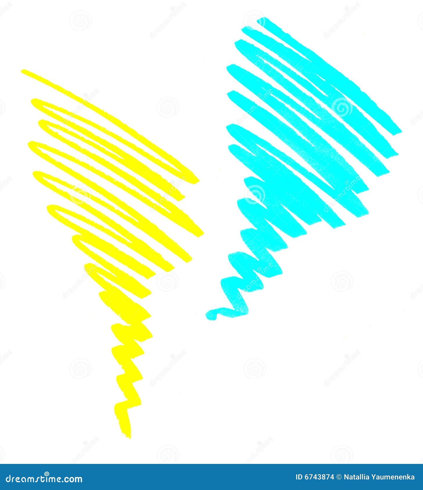 Hand-drawn Coloured Scribbles Picture. Image: 6743874