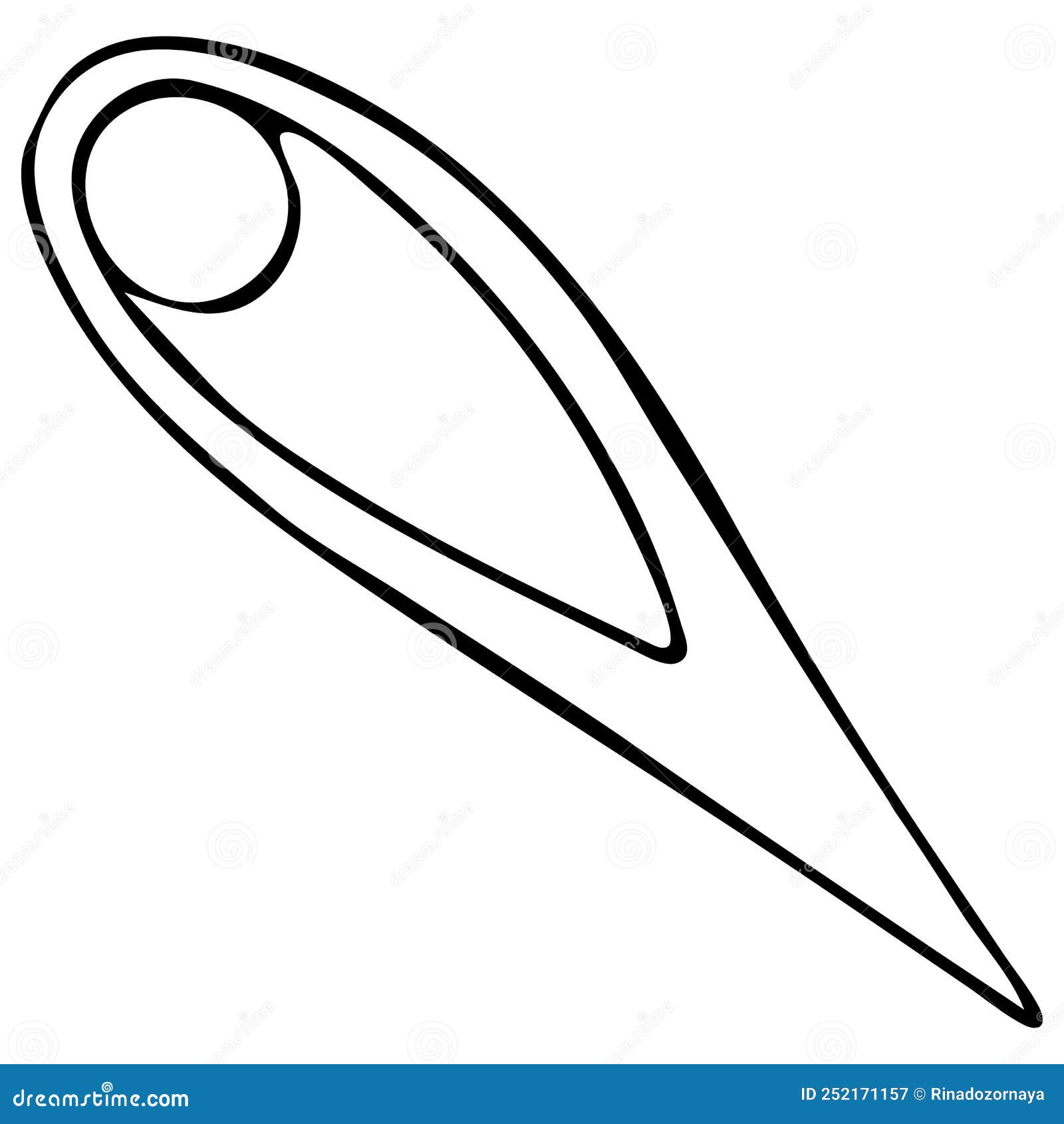 Hand Drawn Comet Isolated on White Background. Stock Vector ...