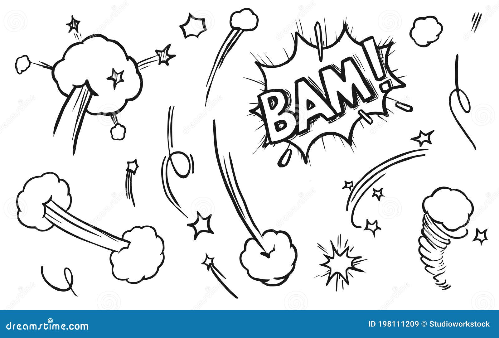 Explosion Drawing Comic