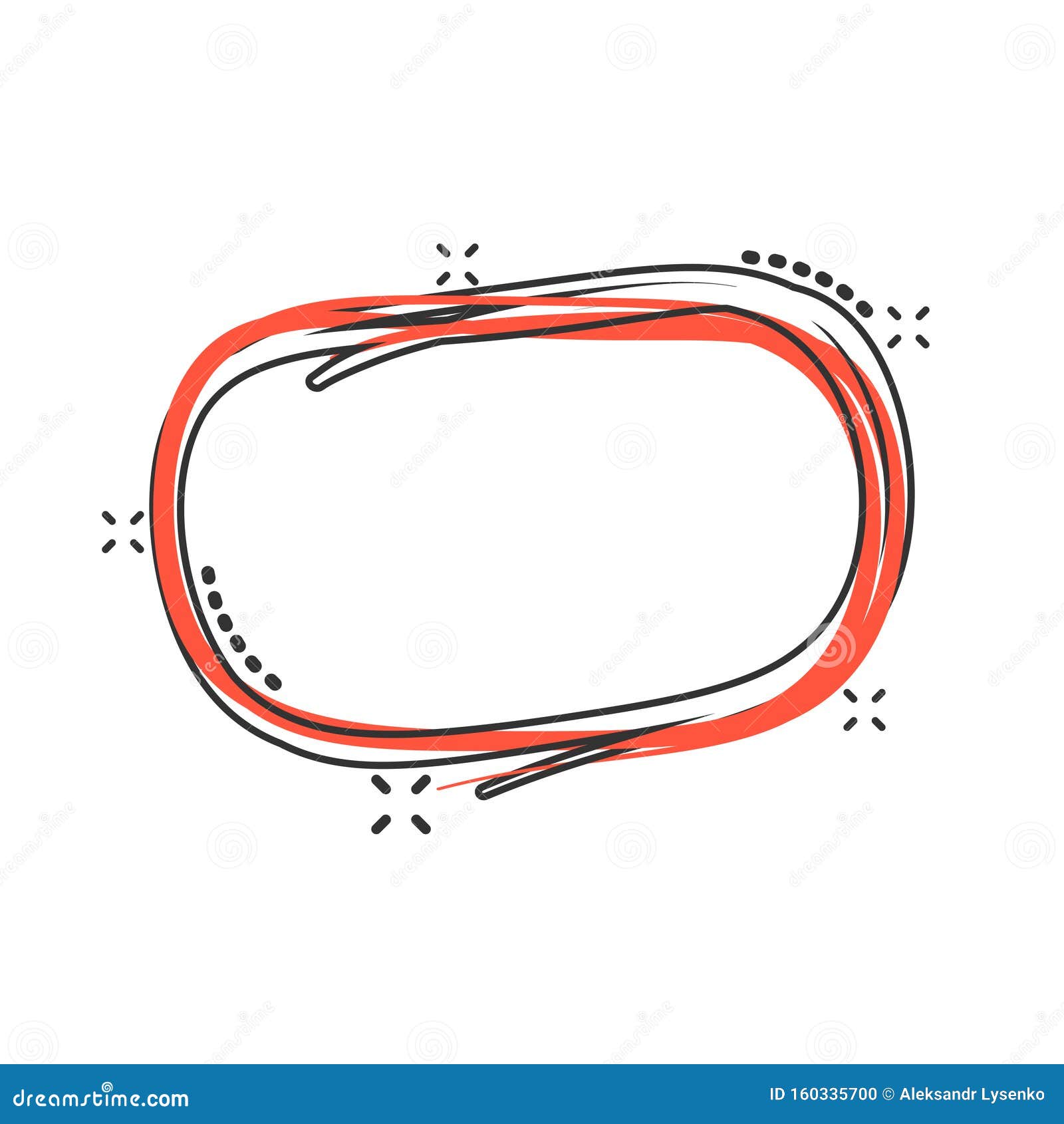 Hand Drawn Comic Scribble Circles Line Sketch. Vector Circular Scribble ...
