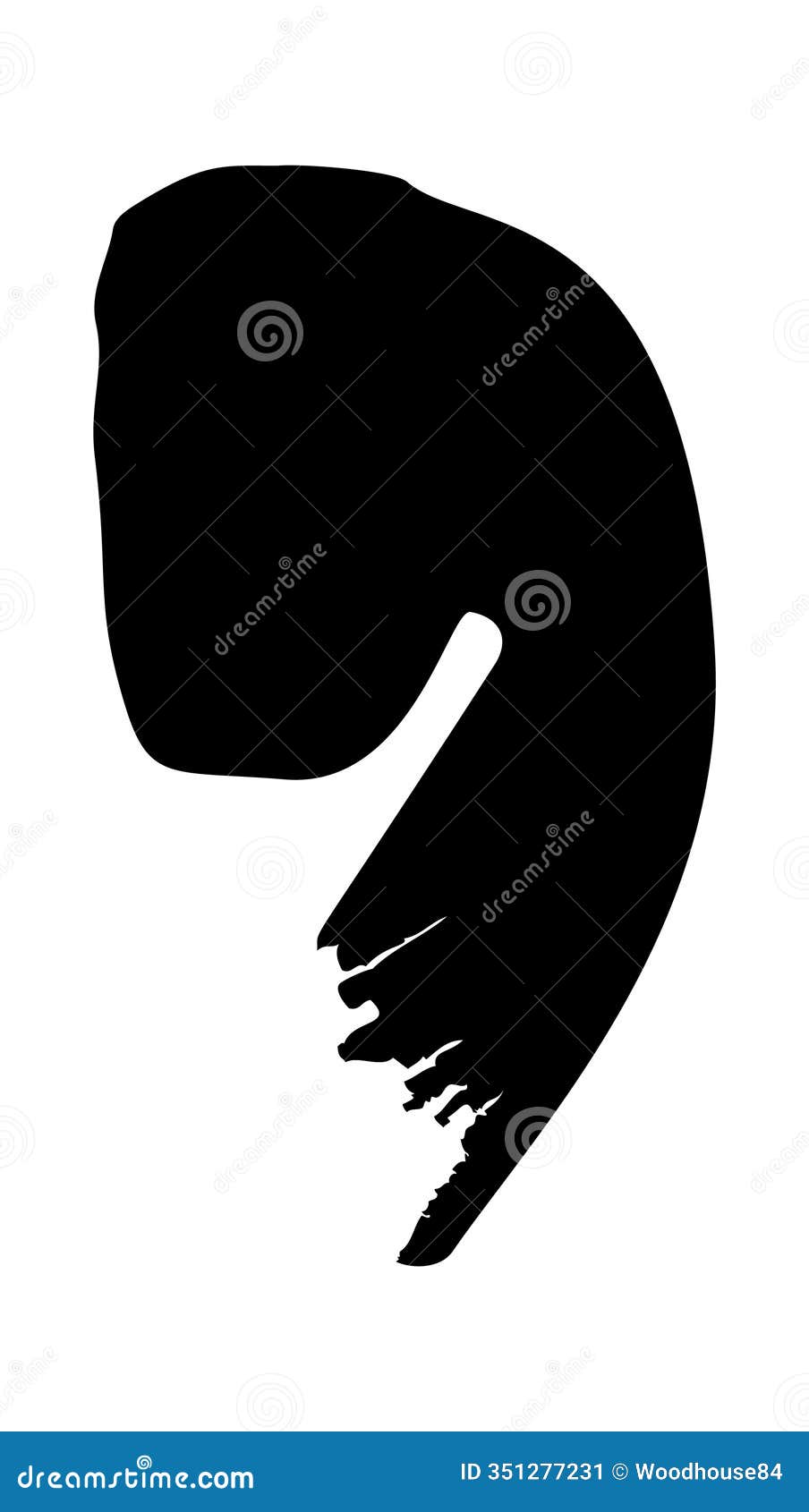 Hand-drawn Comma, Apostrophe Brushstroke Sign Stock Vector ...