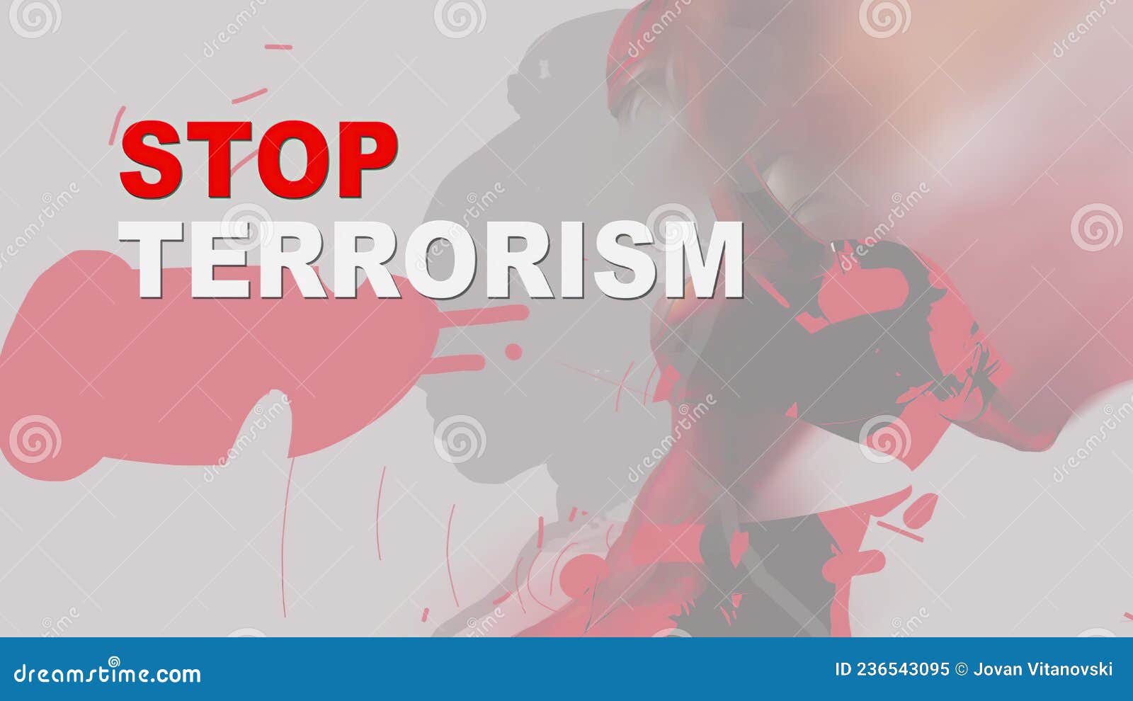 Hand Drawn Concept with Words Stop Terrorism Stock Illustration ...