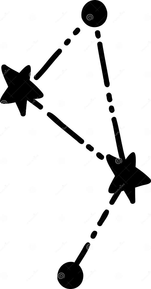 Hand Drawn Constellation Illustration Stock Vector - Illustration of ...