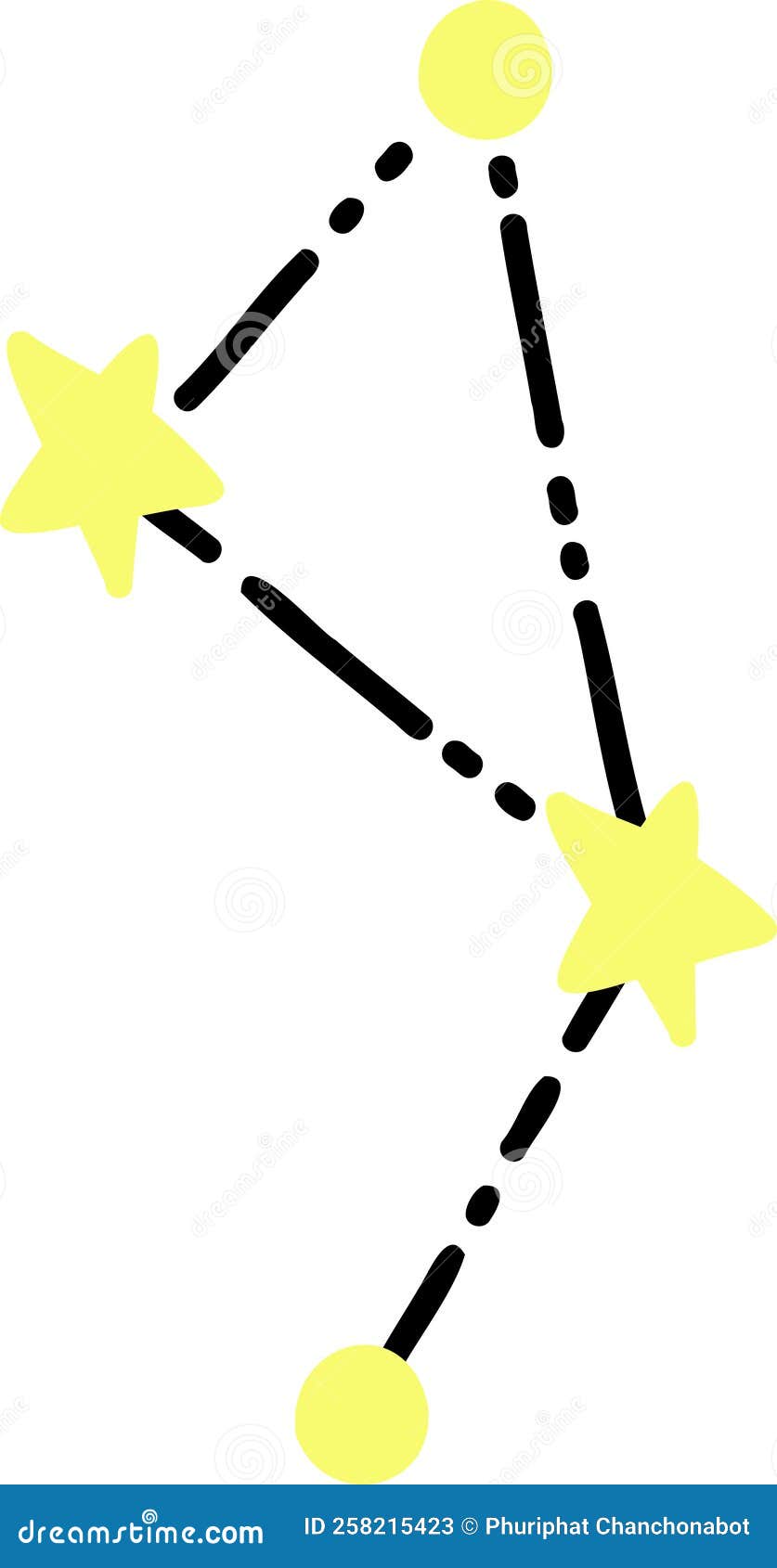 Hand Drawn Constellation Illustration Stock Vector - Illustration of ...