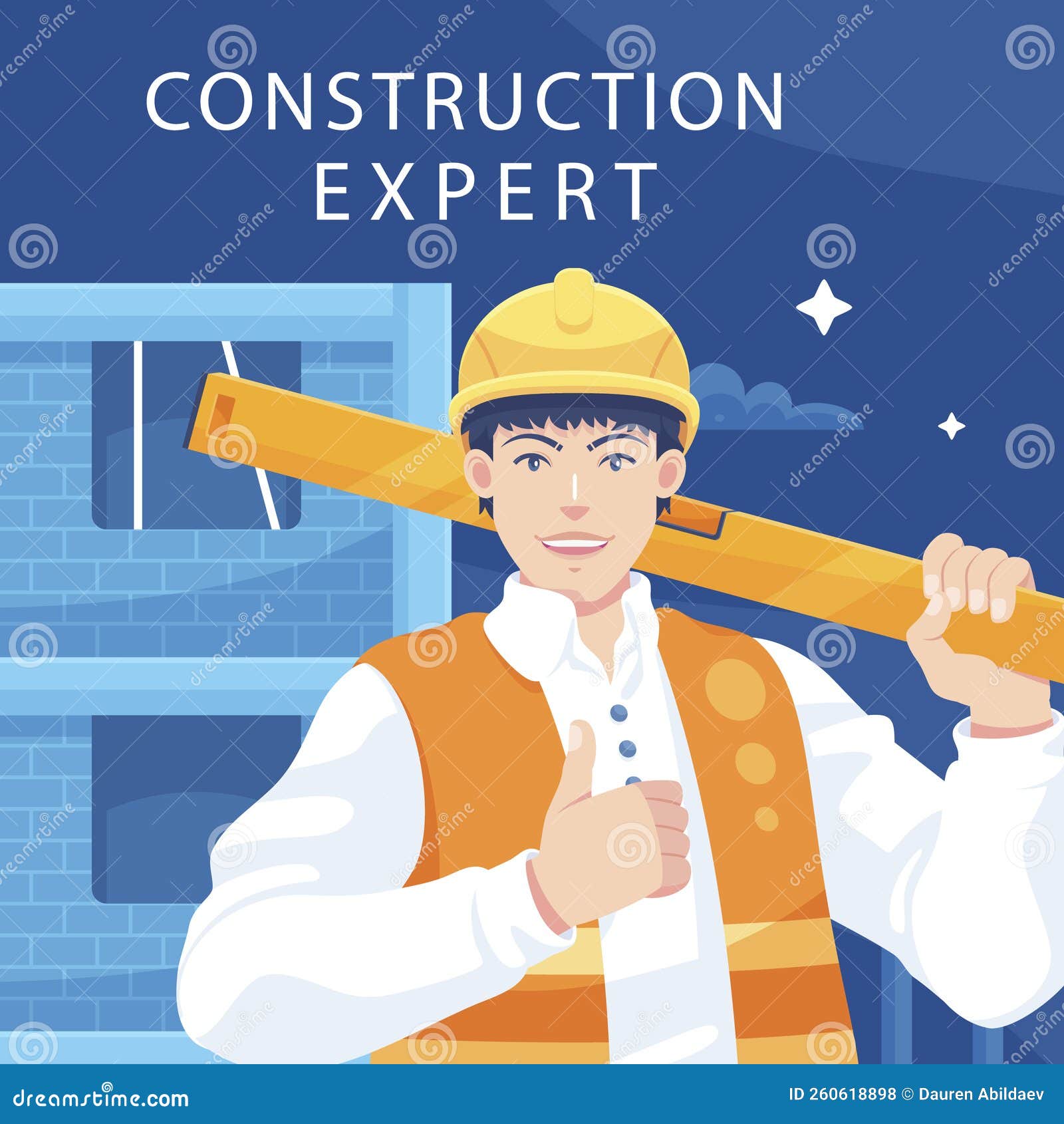 Hand Drawn Construction Project Posts Vector Illustration. Stock Vector ...